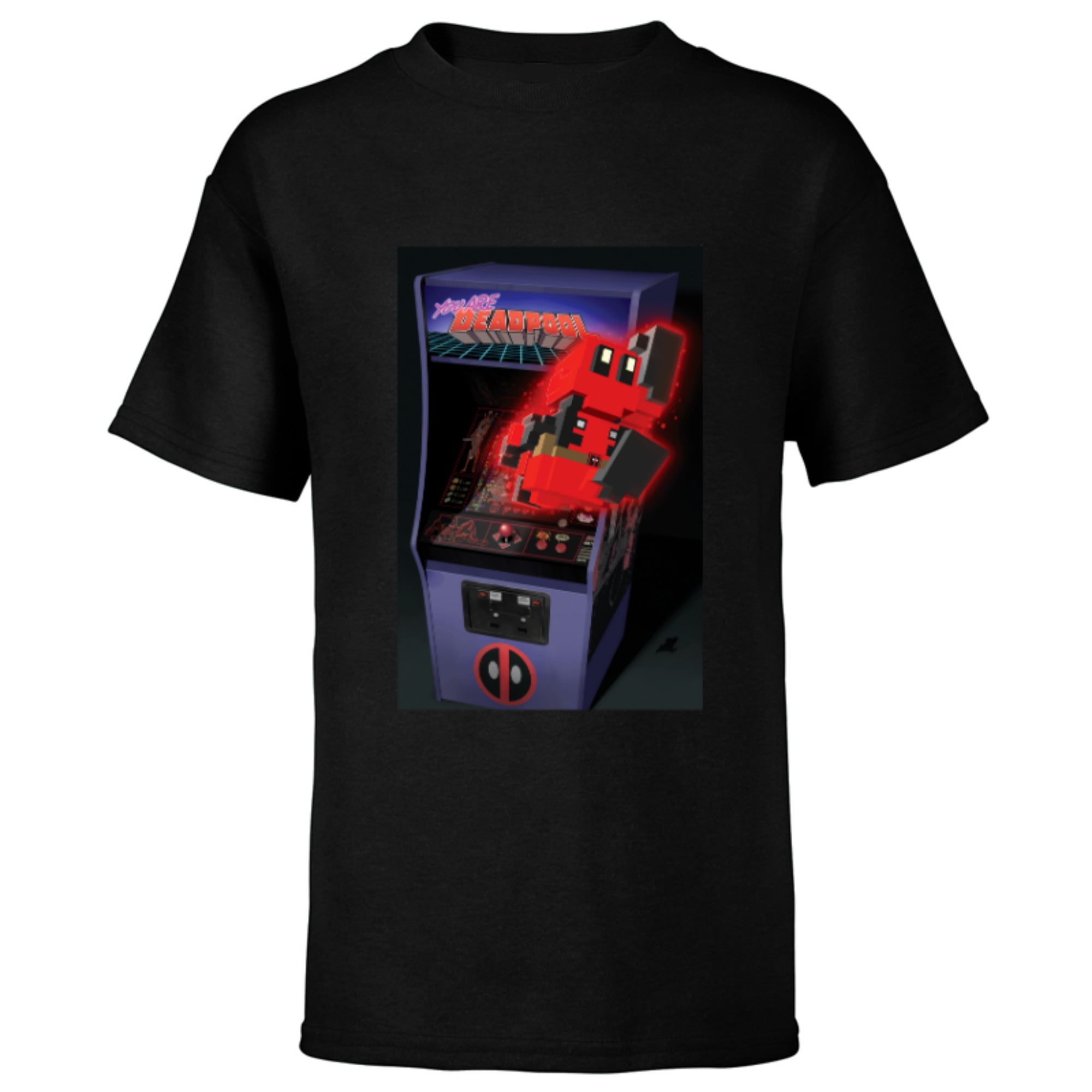 Marvel Deadpool You Are Deadpool 8-bit Video Arcade Game Art - Short ...
