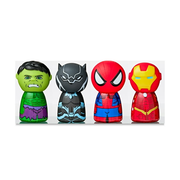 Marvel Body Wash & 2-in-1 Shampoo & Conditioner, 4 Pieces, 4 fl oz, Age ...