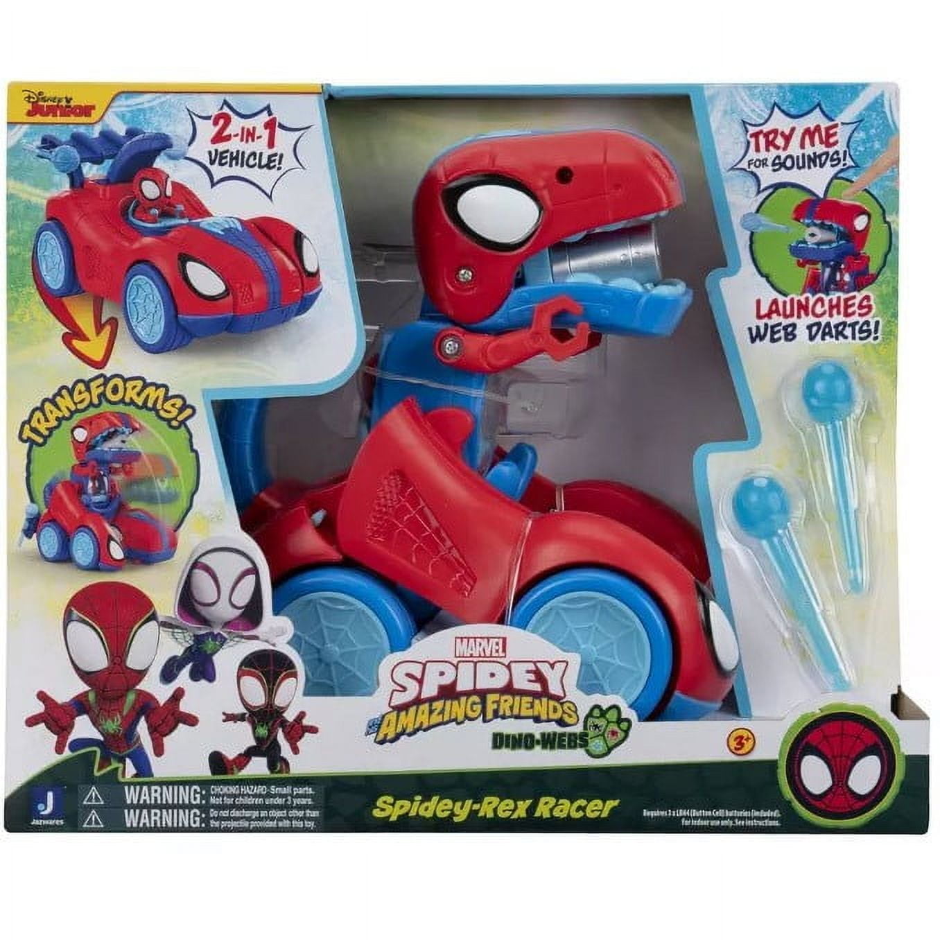 Marvel Dino-Webs Spidey-Rex Racer Transforming Vehicle - Walmart.com