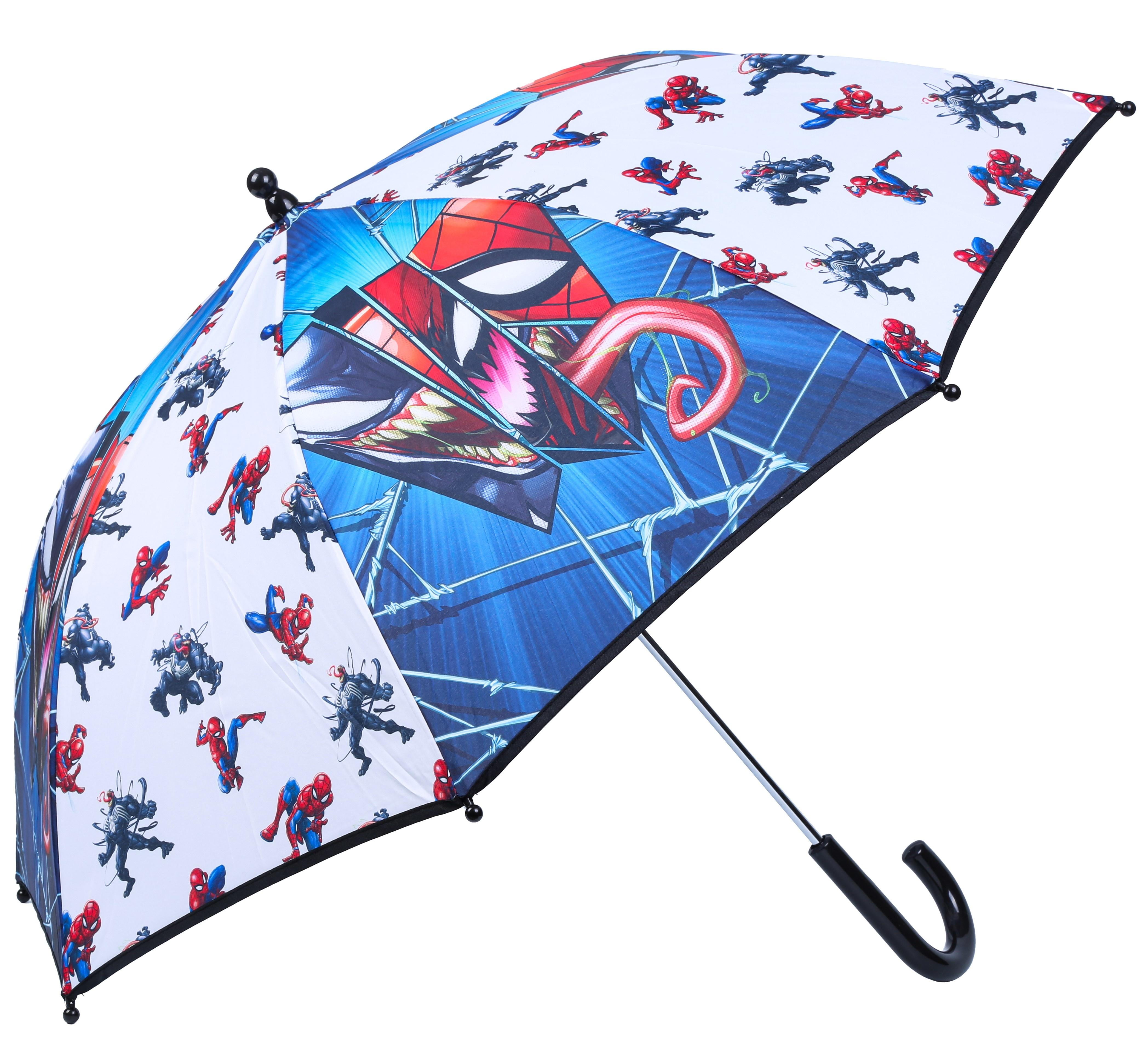 Marvel Disney Spider-Man & Venom Cartoon Kids Umbrella - Red/Black/Blue ...