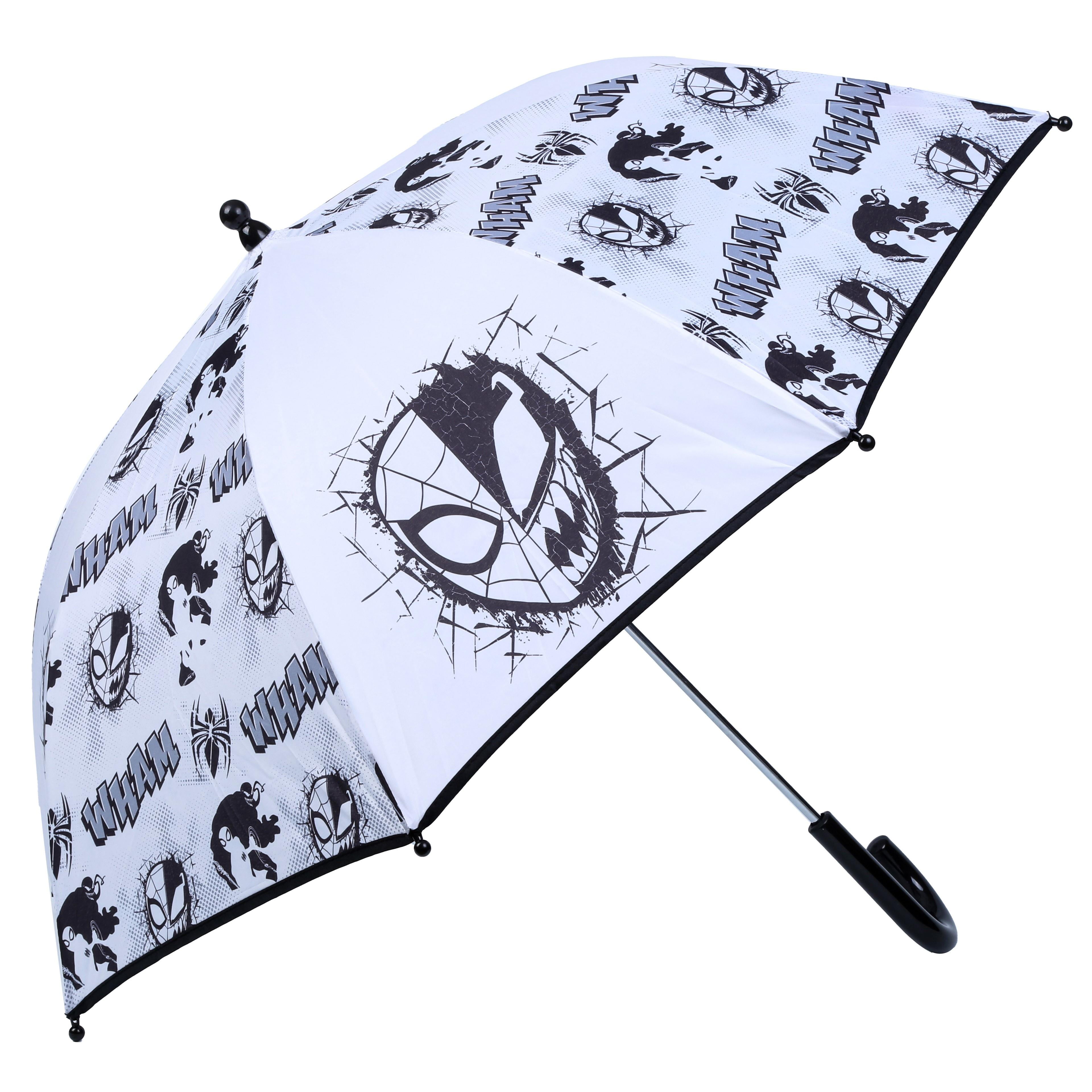 Marvel Disney Spider-Man & Venom Comic Book Kids Umbrella - Black/White ...