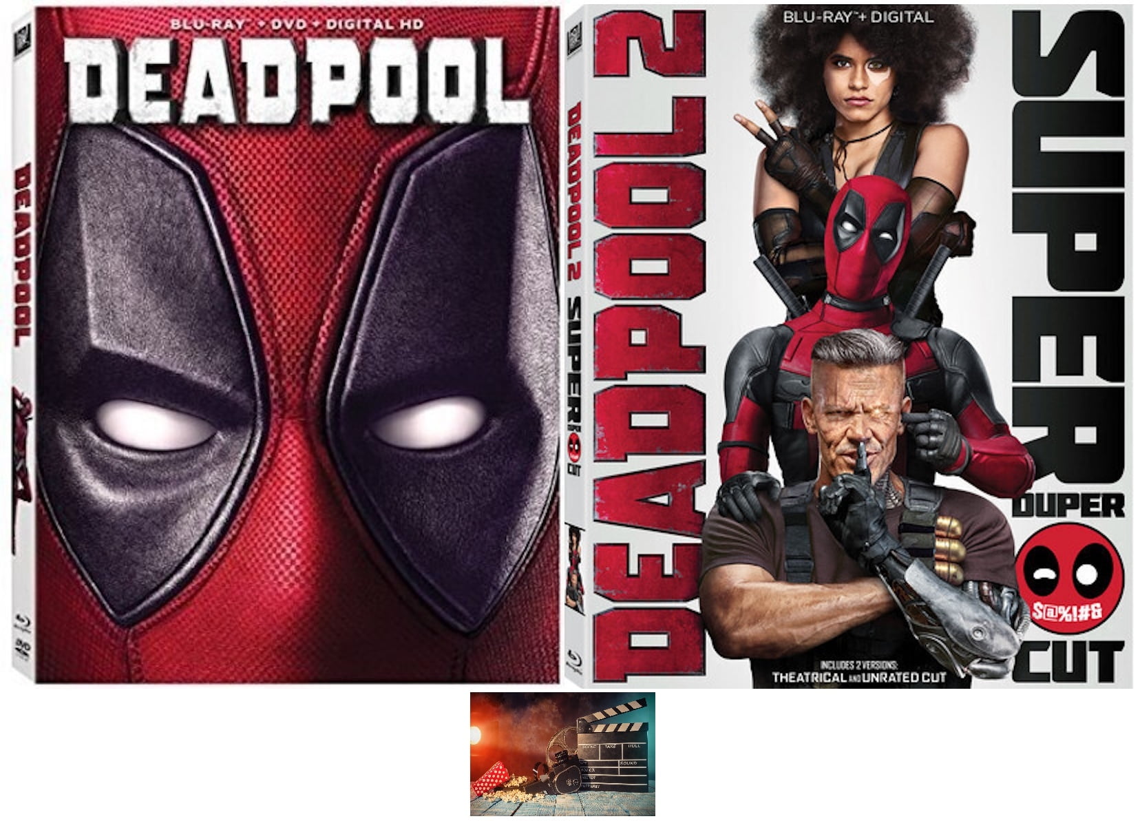 Marvel Double Feature DEADPOOL & DEADPOOL 2 BLU RAY Set Bundled with ...