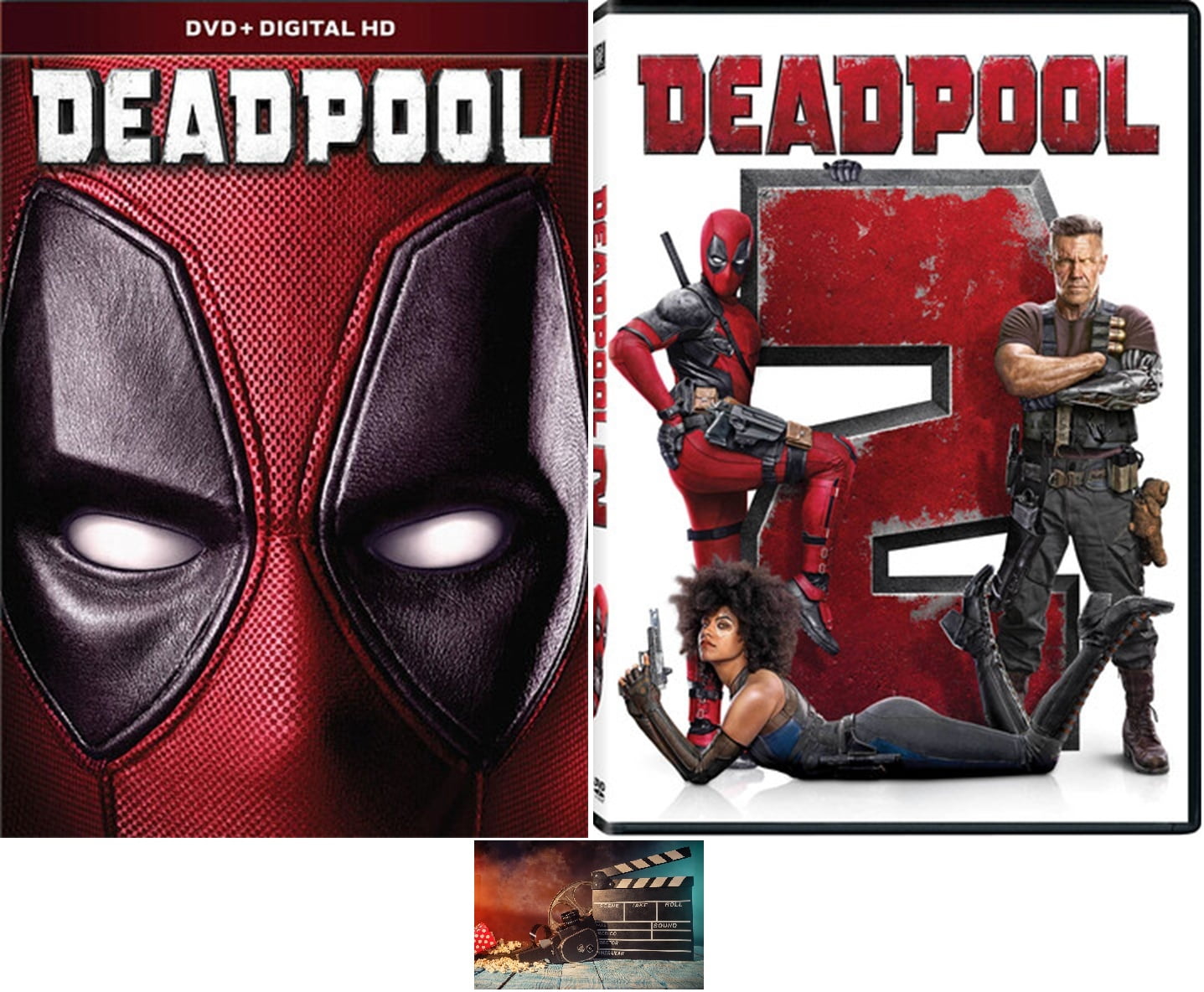 Marvel Double Feature DEADPOOL & DEADPOOL 2 DVD Set Bundled with Movie ...
