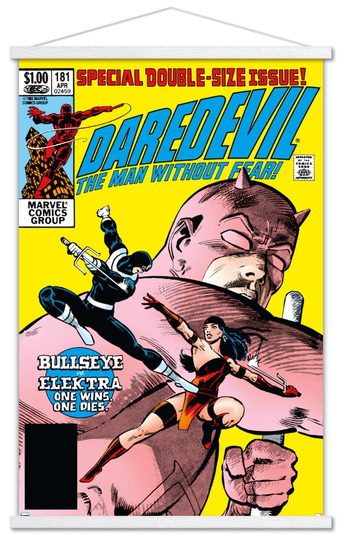 Marvel Elektra - Daredevil #181 Wall Poster with Magnetic Frame, 22.375 ...