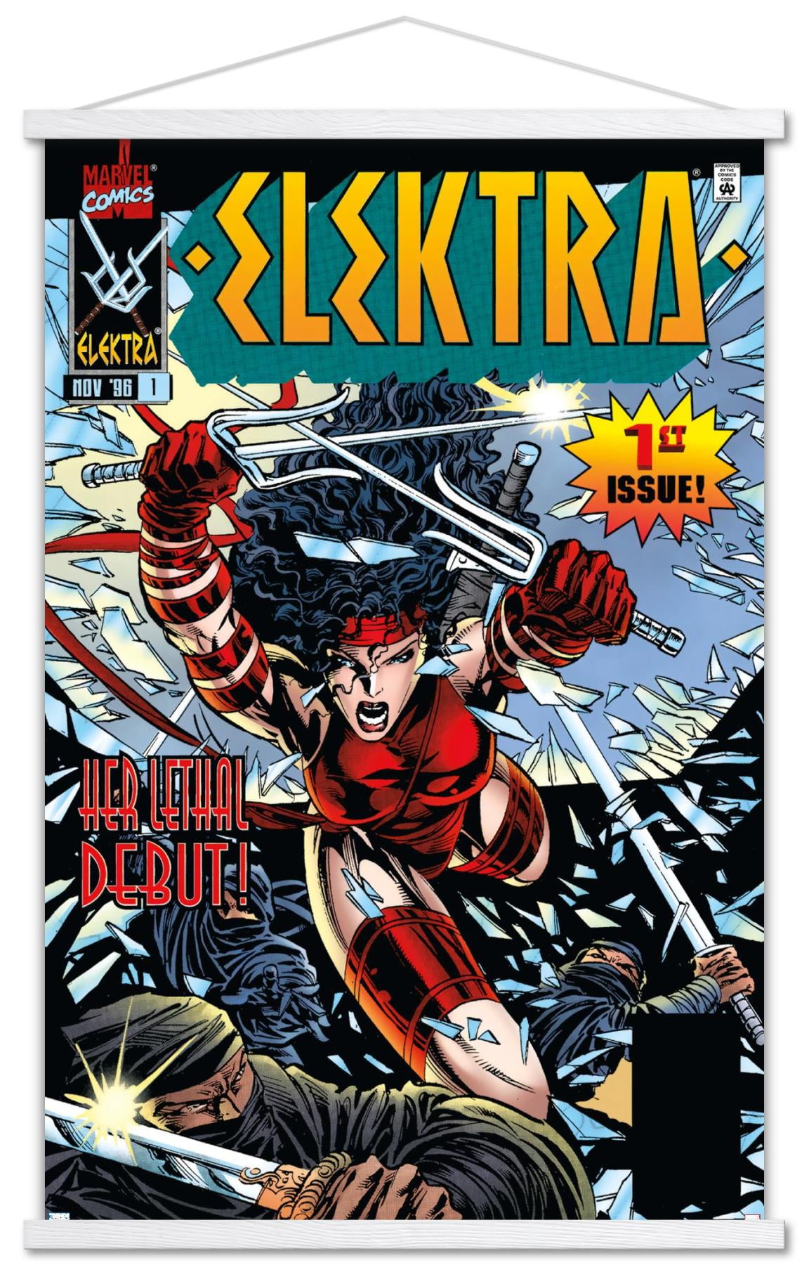 Marvel Elektra - Elektra #1 Wall Poster with Magnetic Frame, 22.375" x ...