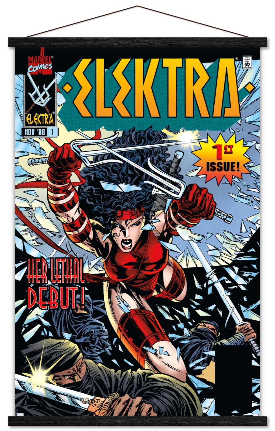Marvel Elektra - Elektra #1 Wall Poster with Magnetic Frame, 22.375" x ...