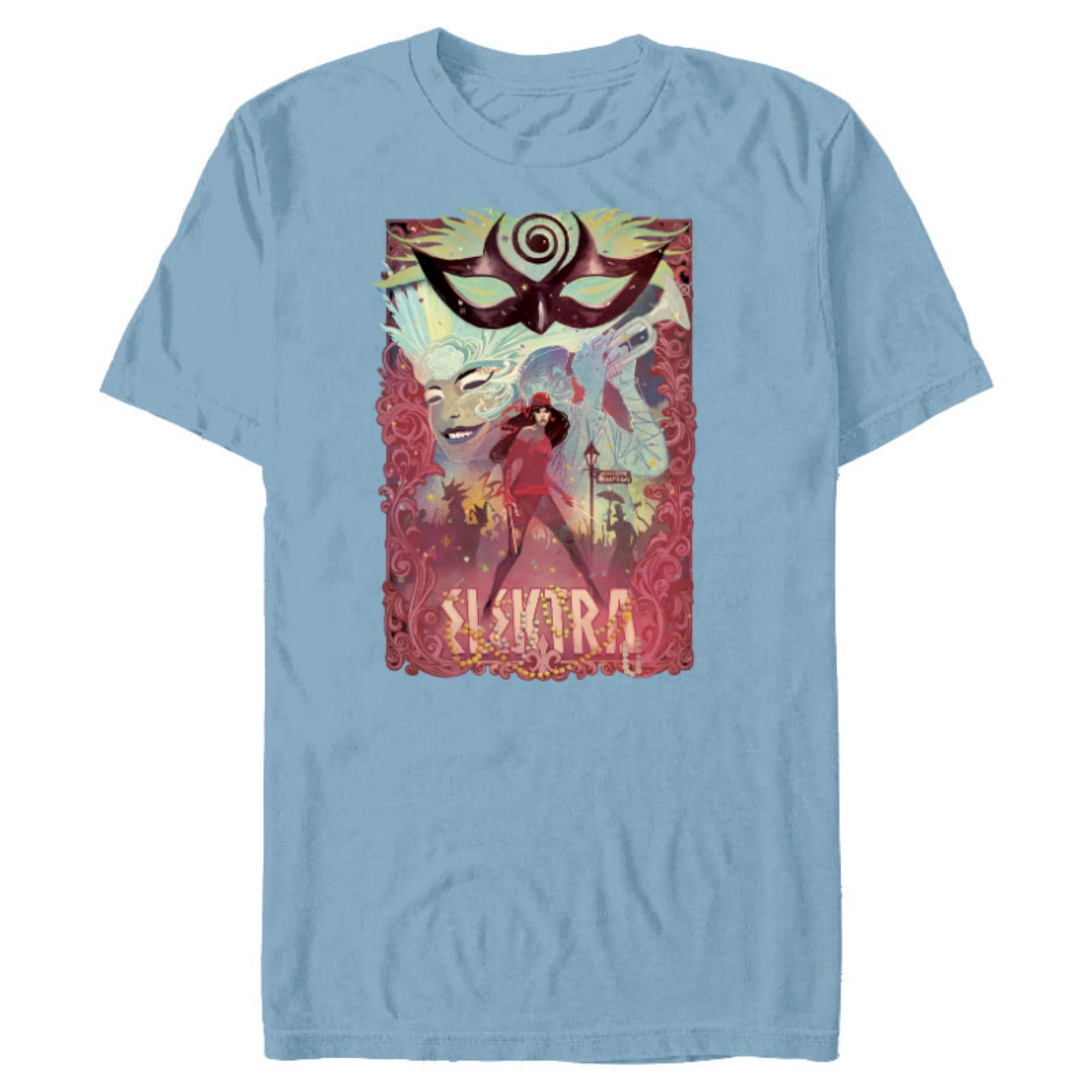 Marvel Elektra New Orleans Mardi Gras - Short Sleeve Blended T-Shirt ...