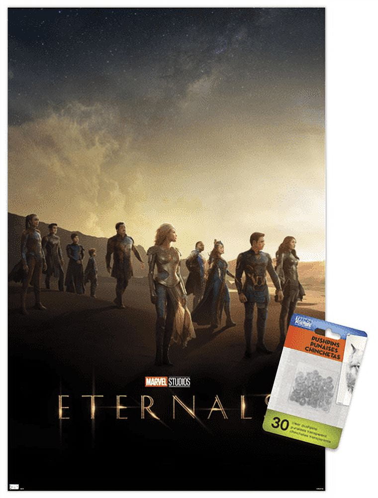 Marvel Eternals - Group Key Art Wall Poster with Pushpins, 14.725" x 22 ...