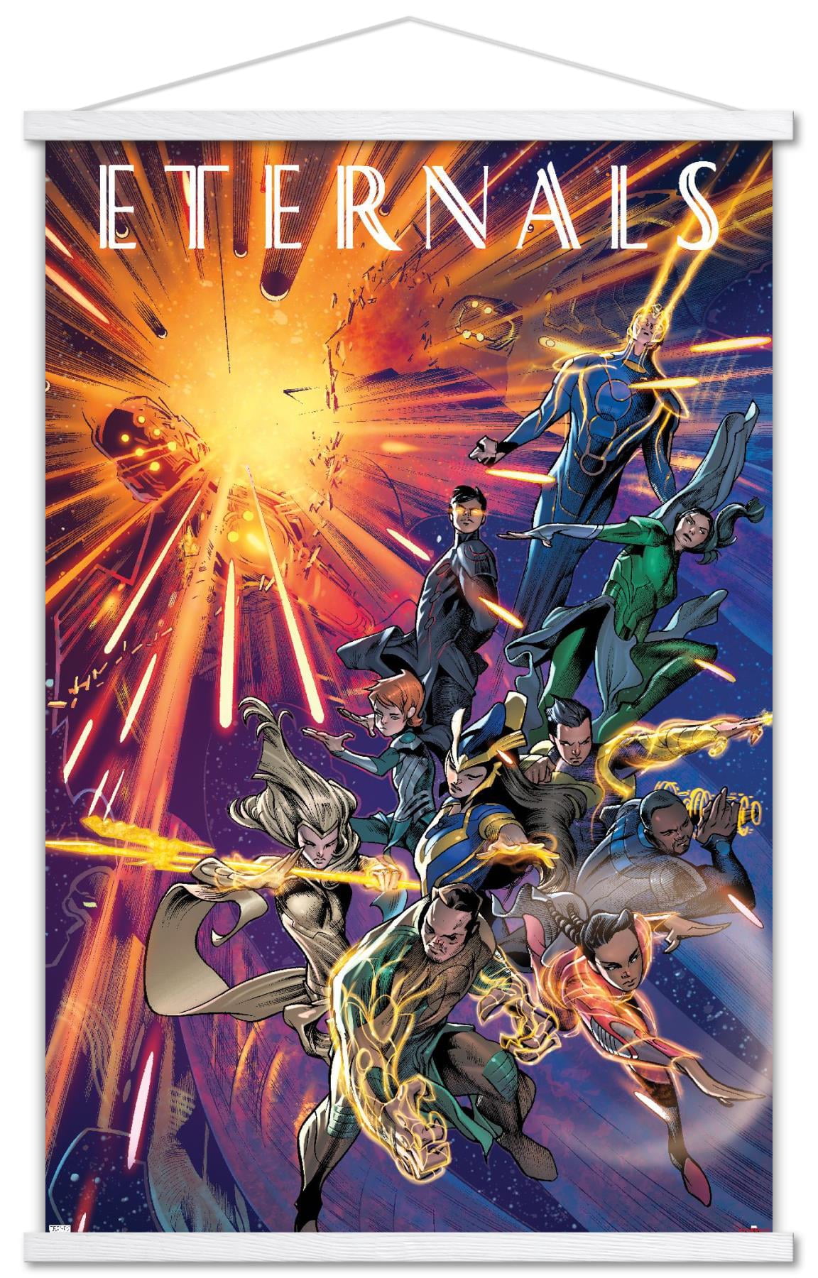 Marvel Eternals - Immortals Walk Comic Wall Poster with Wooden Magnetic ...