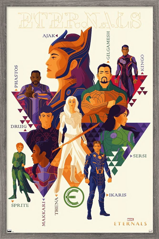 Marvel Eternals - Minimalist Wall Poster, 22.375" x 34", Framed ...