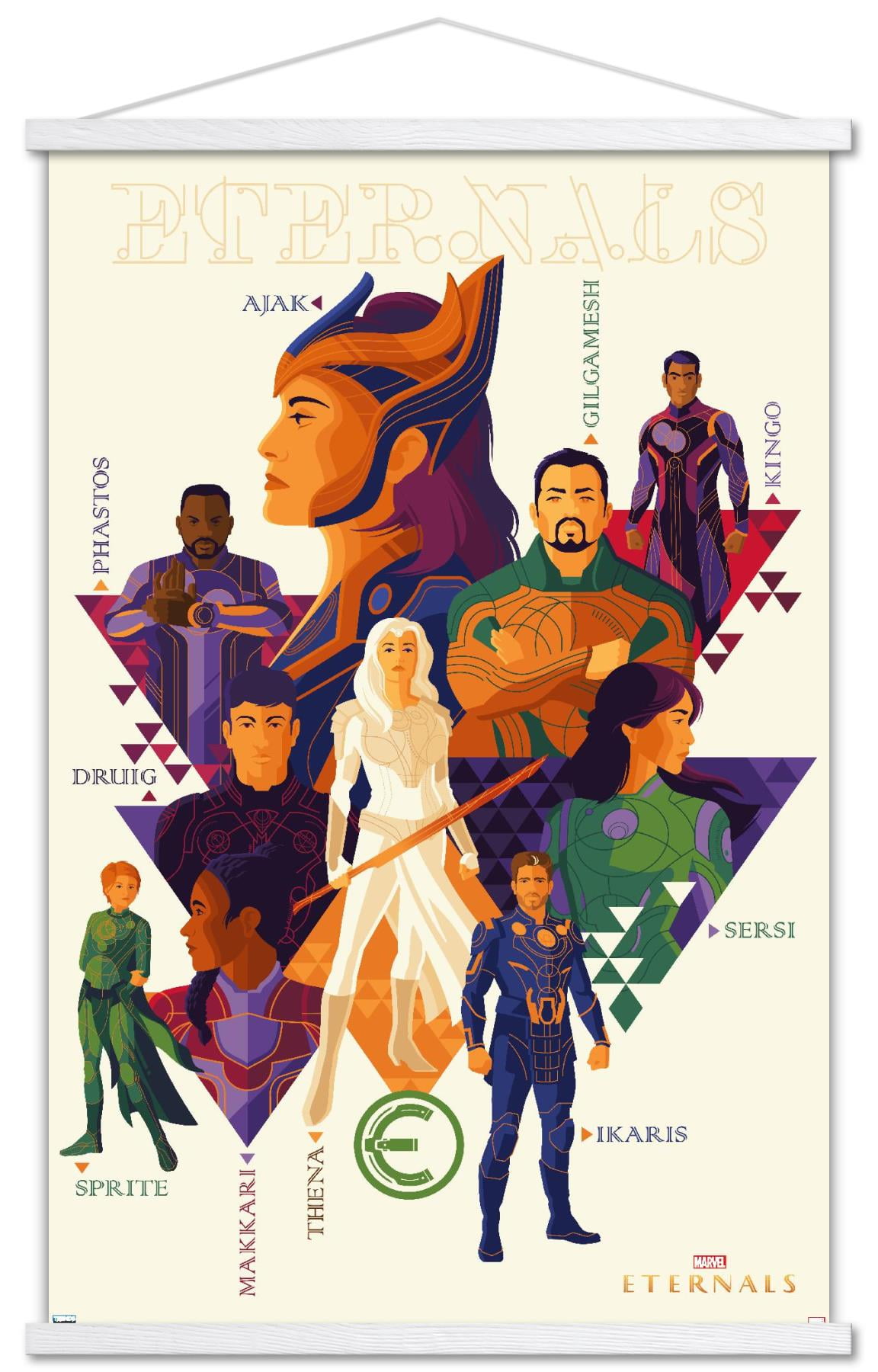 Marvel Eternals - Minimalist Wall Poster with Wooden Magnetic Frame, 22 ...