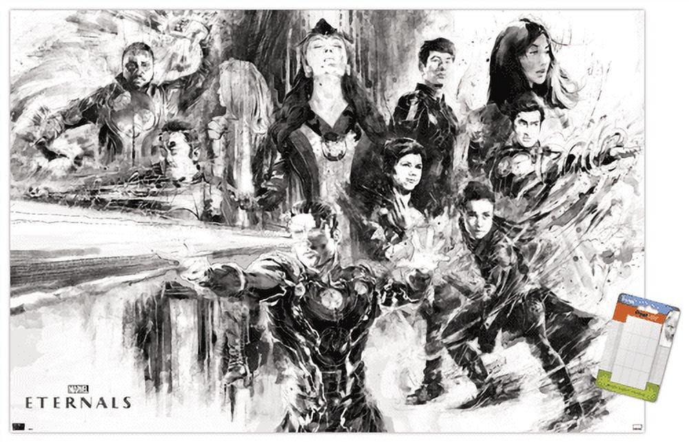 Marvel Eternals - Sketch Wall Poster, 14.725" x 22.375" - Walmart.com