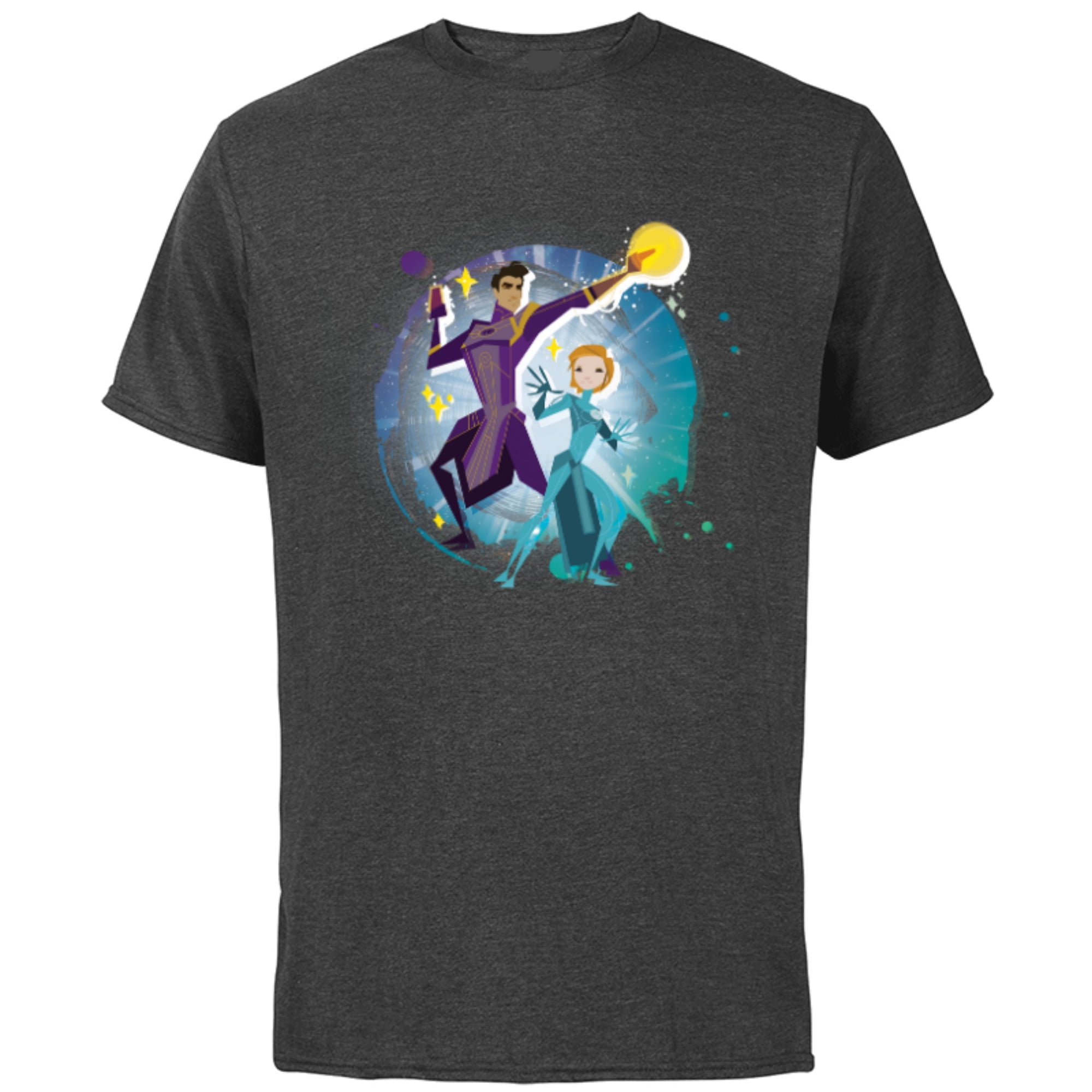 Marvel Eternals Stylized Cartoon Kingo and Sprite - Short Sleeve Cotton T-Shirt for Adults ...