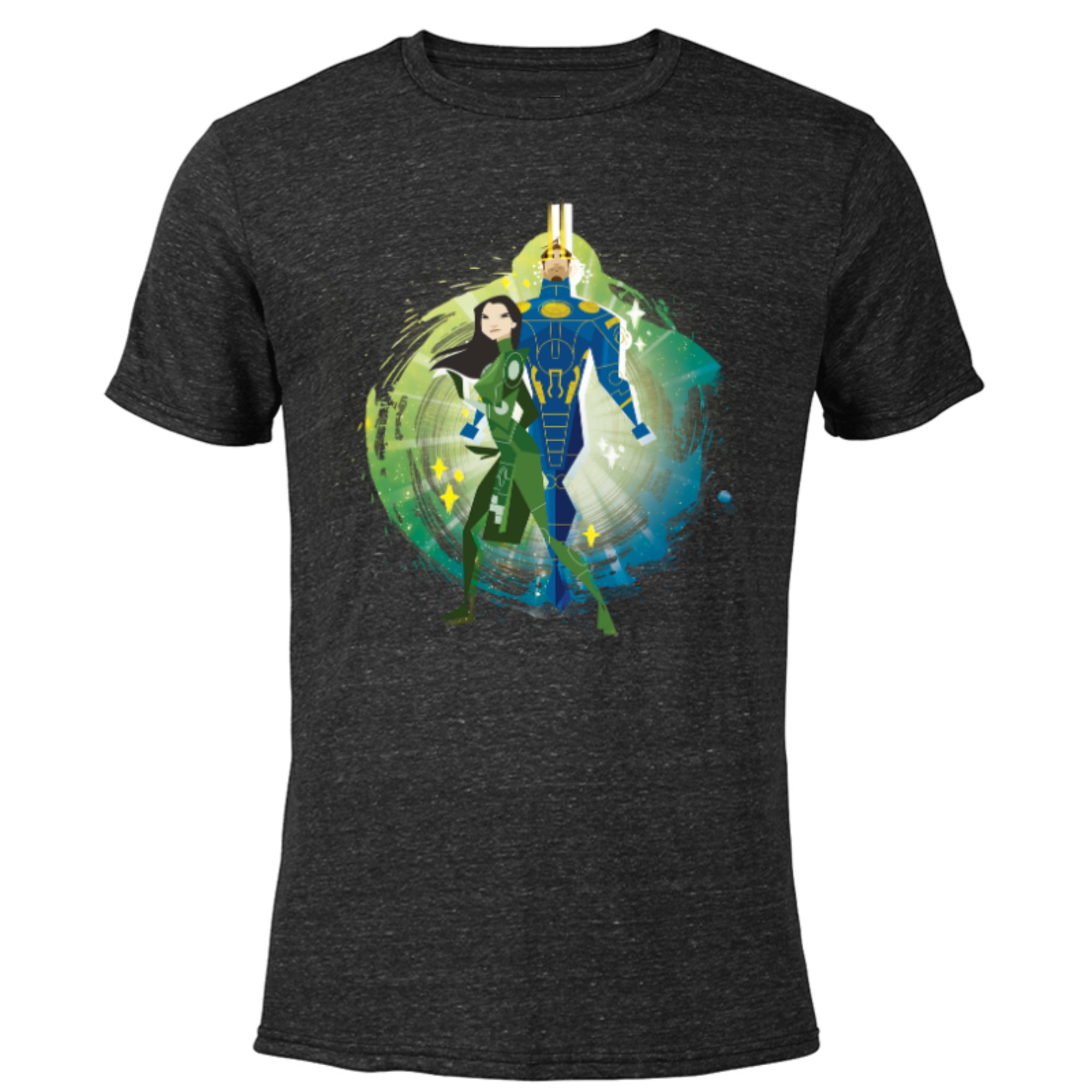 Marvel Eternals Stylized Cartoon Sersi and Ikaris - Short Sleeve ...