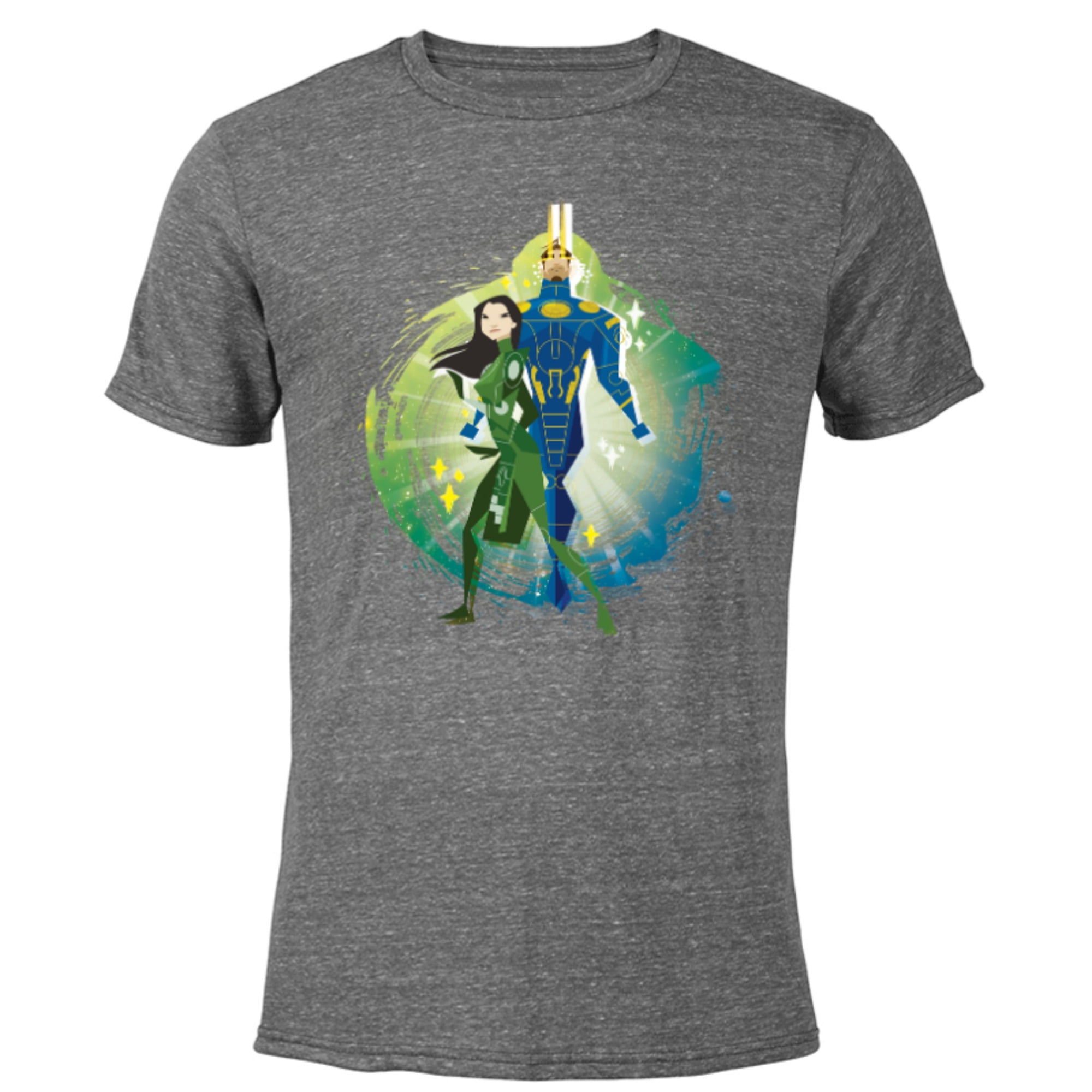 Marvel Eternals Stylized Cartoon Sersi and Ikaris - Short Sleeve ...