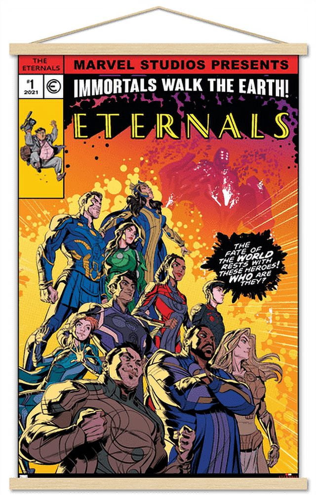 Marvel Eternals - The Eternals Wall Poster with Wooden Magnetic Frame ...