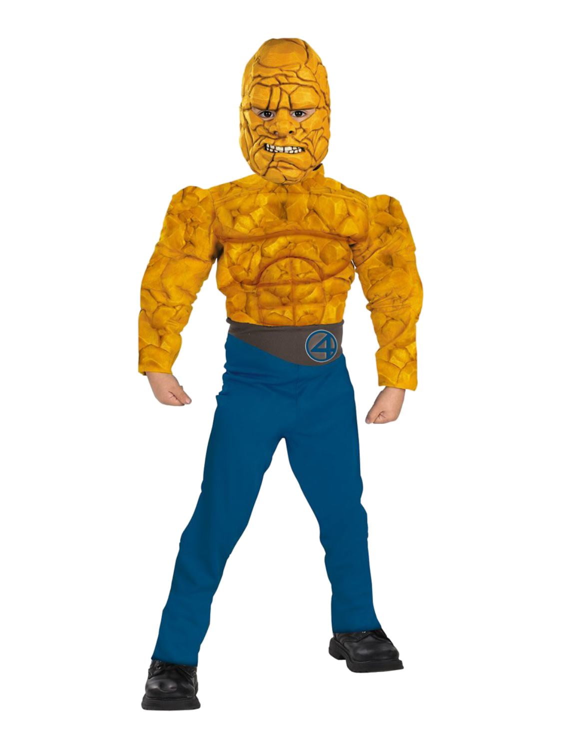 Marvel Fantastic Four Boys The Thing Muscle Costume Jumpsuit & Mask ...