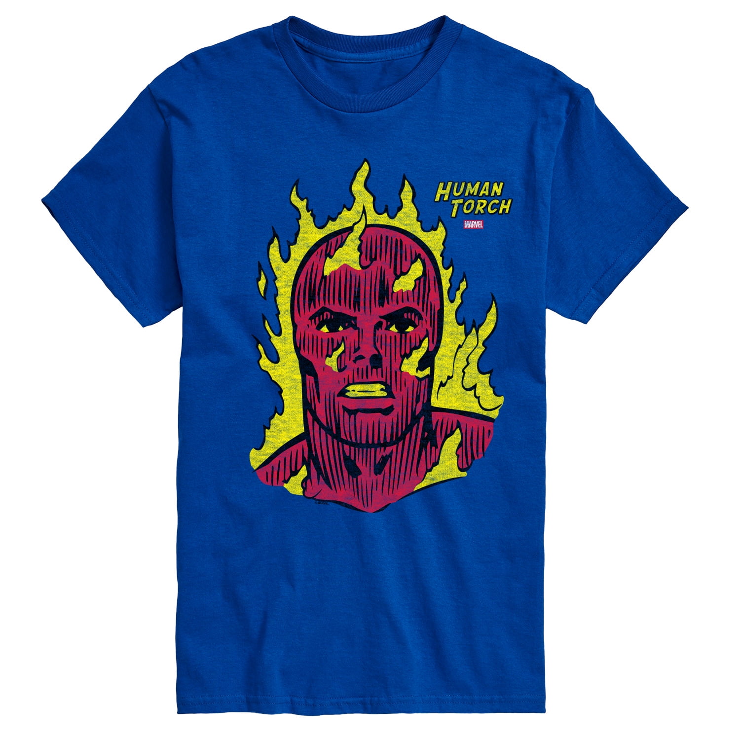 Marvel - Fantastic Four Human Torch Portrait - Men's Short Sleeve ...