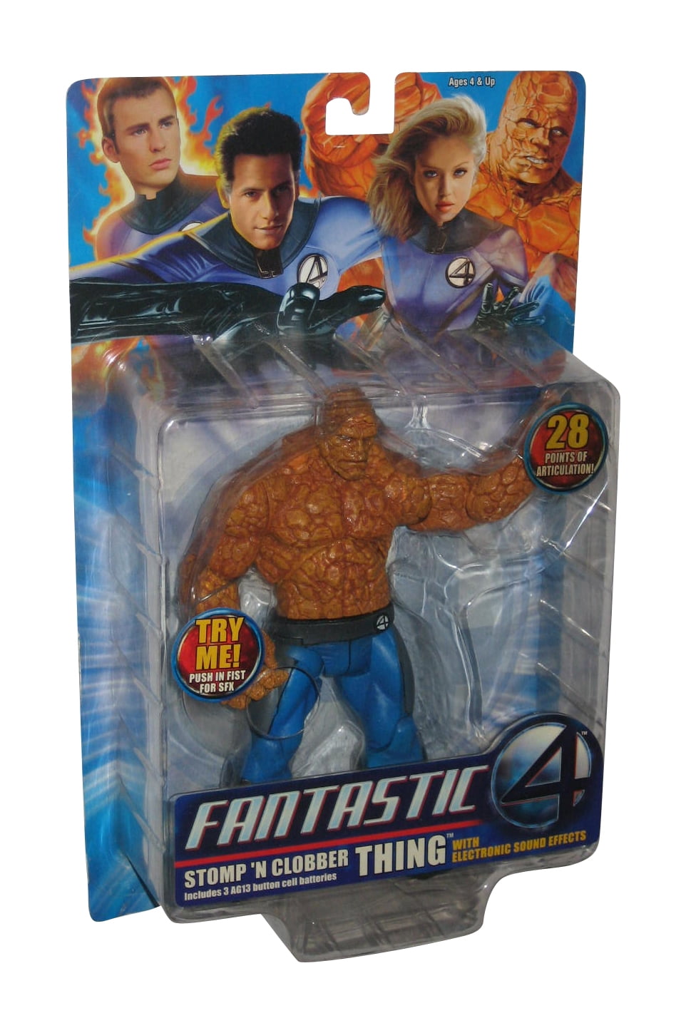 Marvel Fantastic Four Movie Stomp N Clobber Thing Toy Biz Figure w/ Electronic Sound Effects ...