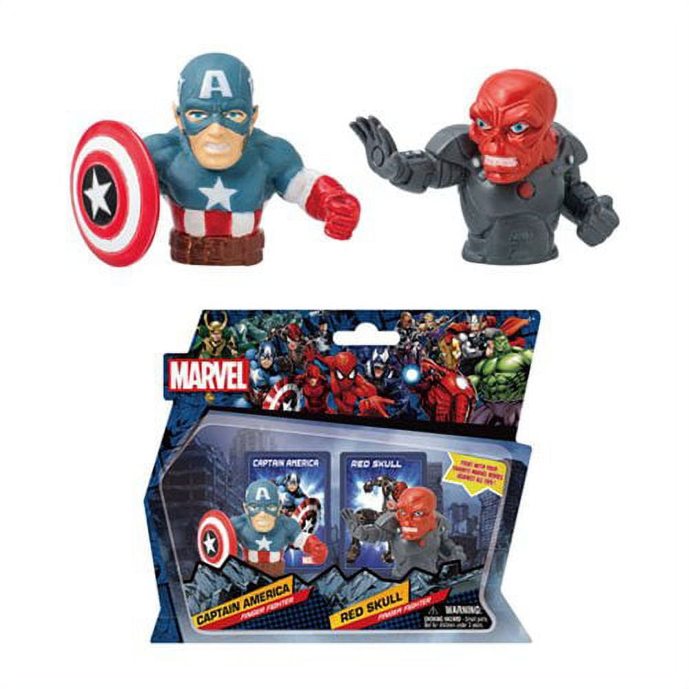 Marvel Finger Fighters Captain America Vs. Red Skull Fighter 2-Pack Set ...