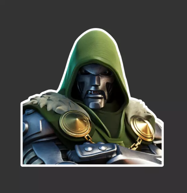 Marvel Fortnite Fantastic Four Dr. Doom Sticker Phone Decal Water ...