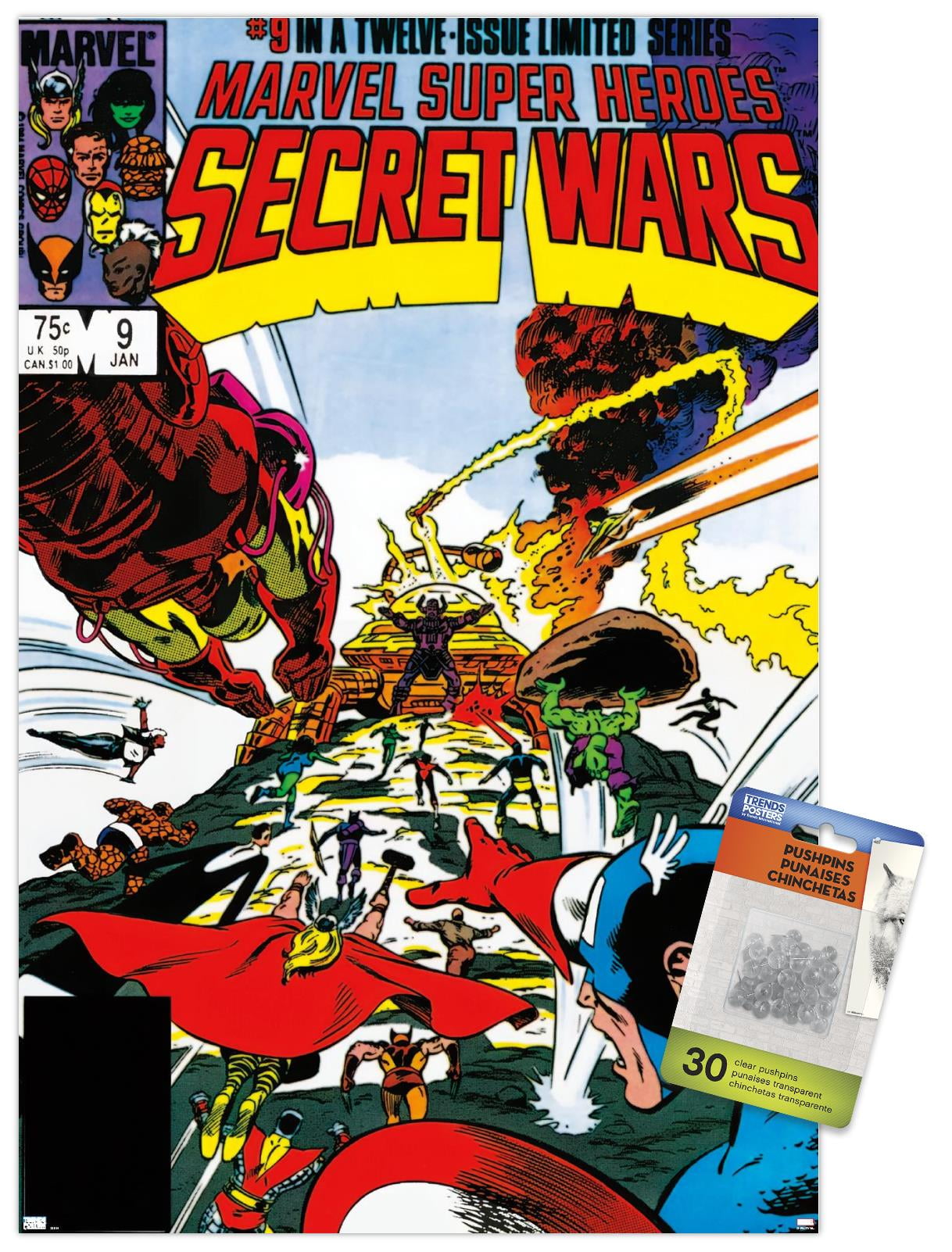 Marvel Galactus - Secret Wars #9 Wall Poster with Push Pins, 14.725" x ...