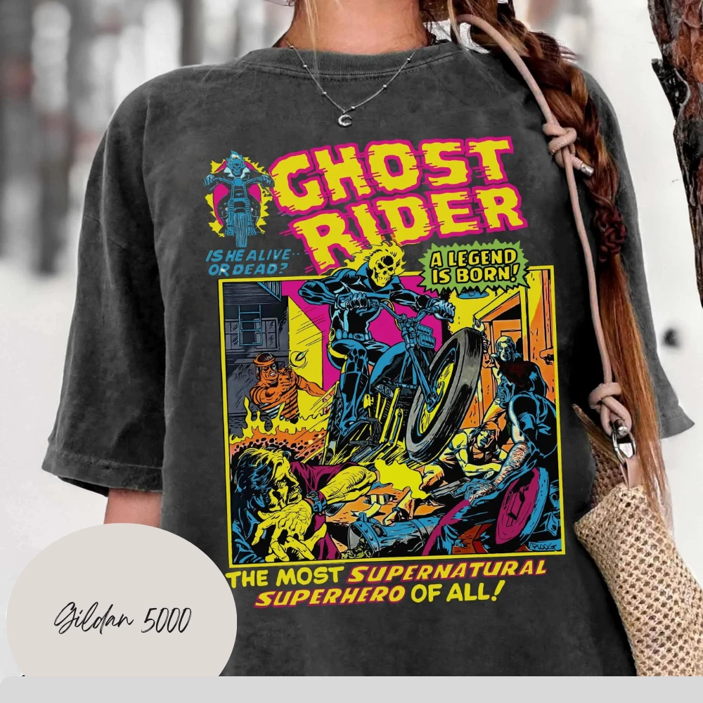 Marvel Ghost Rider A Legend is Born Comic Poster T-shirt - Walmart.com