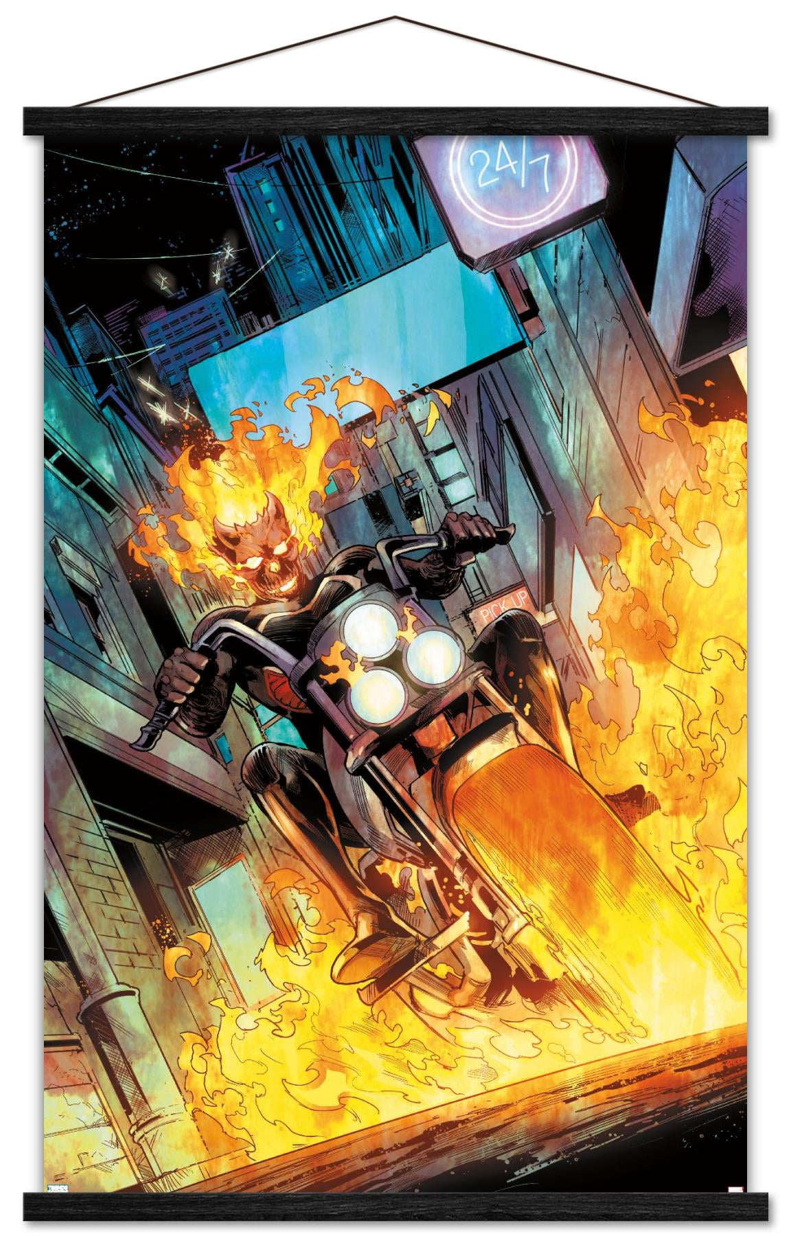 Marvel Ghost Rider - Ghost Rider #18 Wall Poster with Magnetic Frame ...