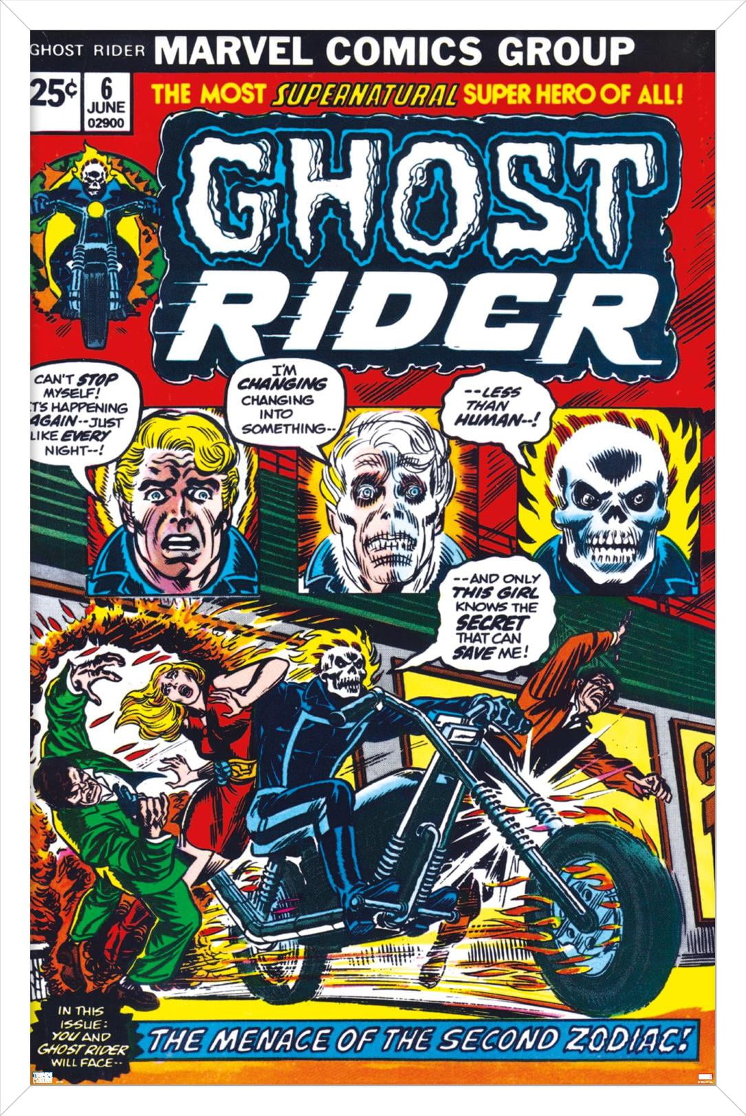 Marvel Ghost Rider - Ghost Rider #6 Wall Poster, 14.725" x 22.375 ...