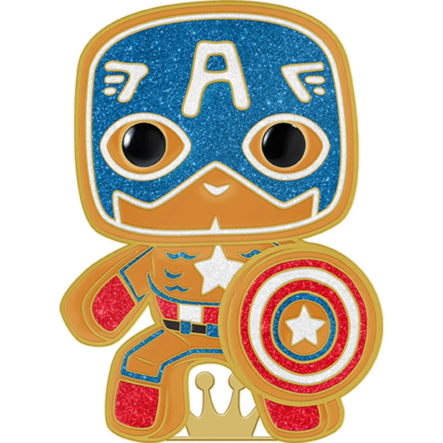 Marvel Gingerbread Captain America Large Enamel Pop! Pin - Walmart.com