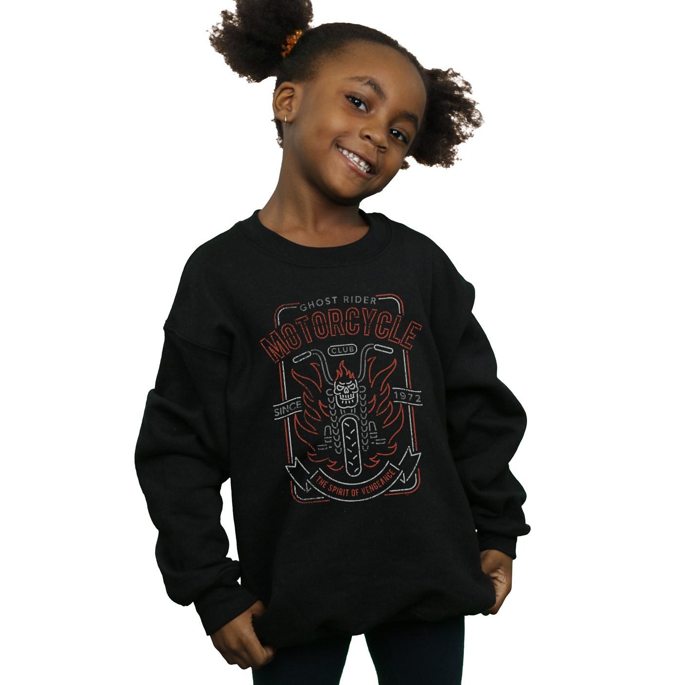 Marvel Girls Ghost Rider Motorcycle Club Sweatshirt - Walmart.com