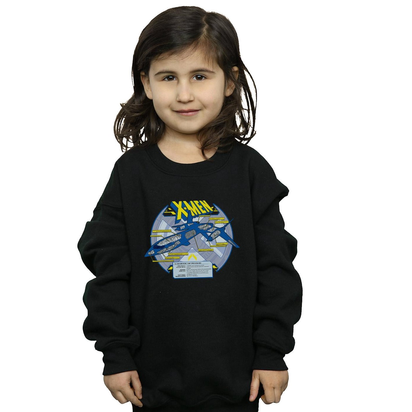 Marvel Girls X-Men X-Jet Breakdown Sweatshirt - Walmart.com