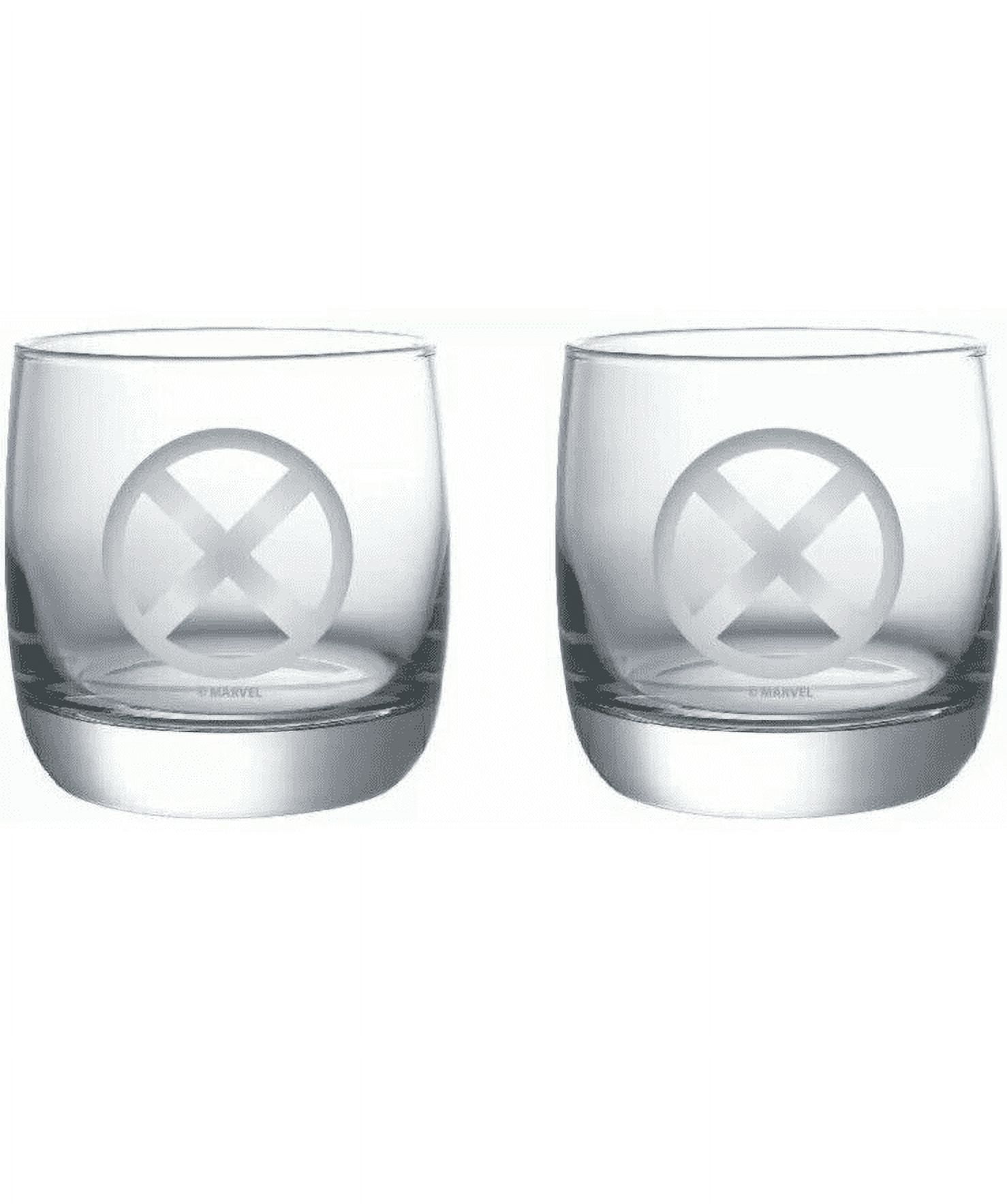Marvel Glass Set - Set of 2 Collectible Gift Glasses with X-Men Logo ...
