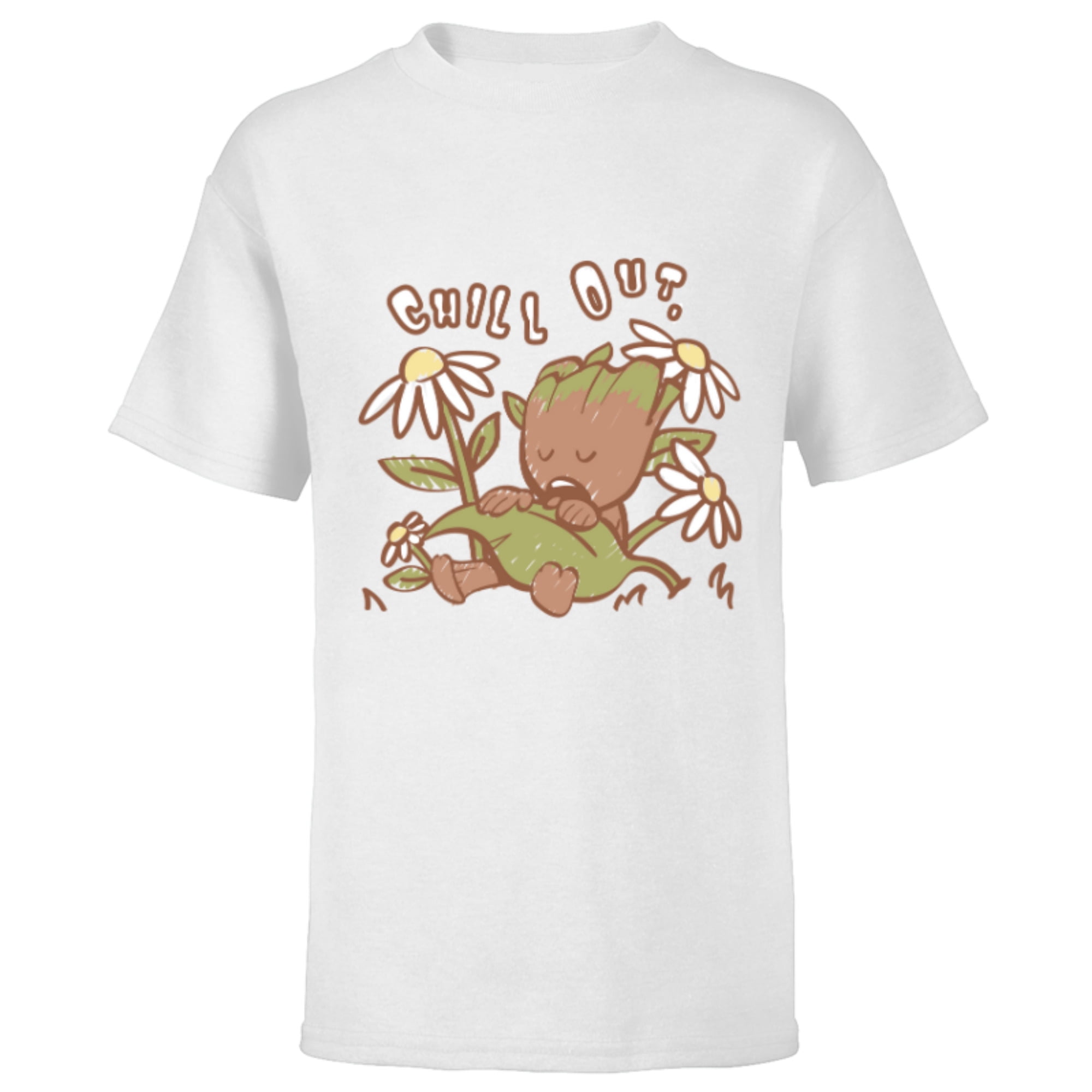 Marvel Groot Chill Out Relax Guardians of the Galaxy - Short Sleeve T ...