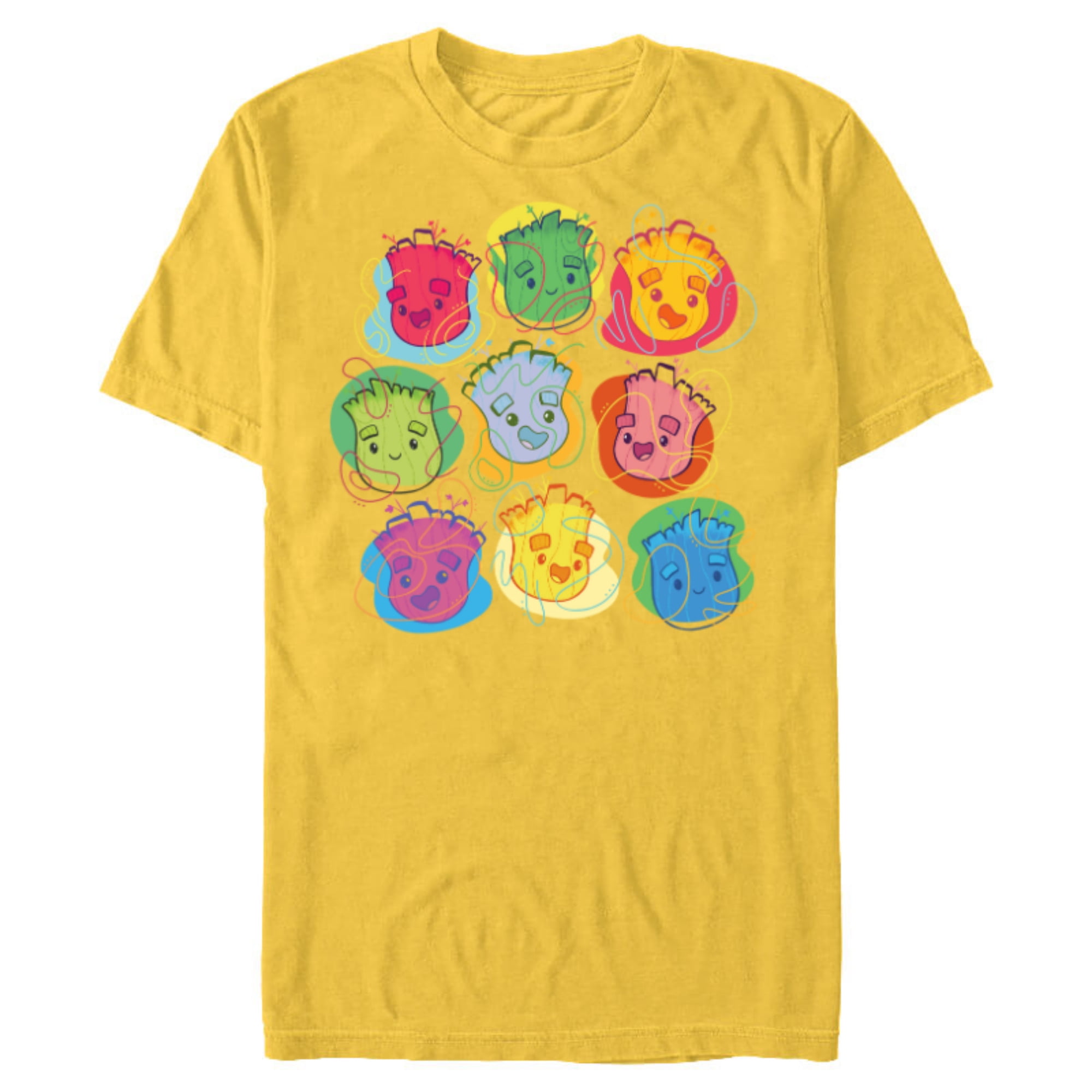 Marvel Groot Faces 1970s Retro Guardians of the Galaxy - Short Sleeve ...