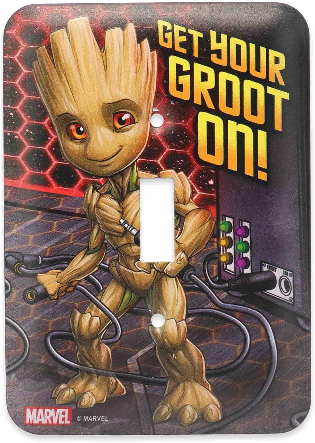 Marvel Groot Metal Light Switch Plate - Groot Switch Plate Decoration ...