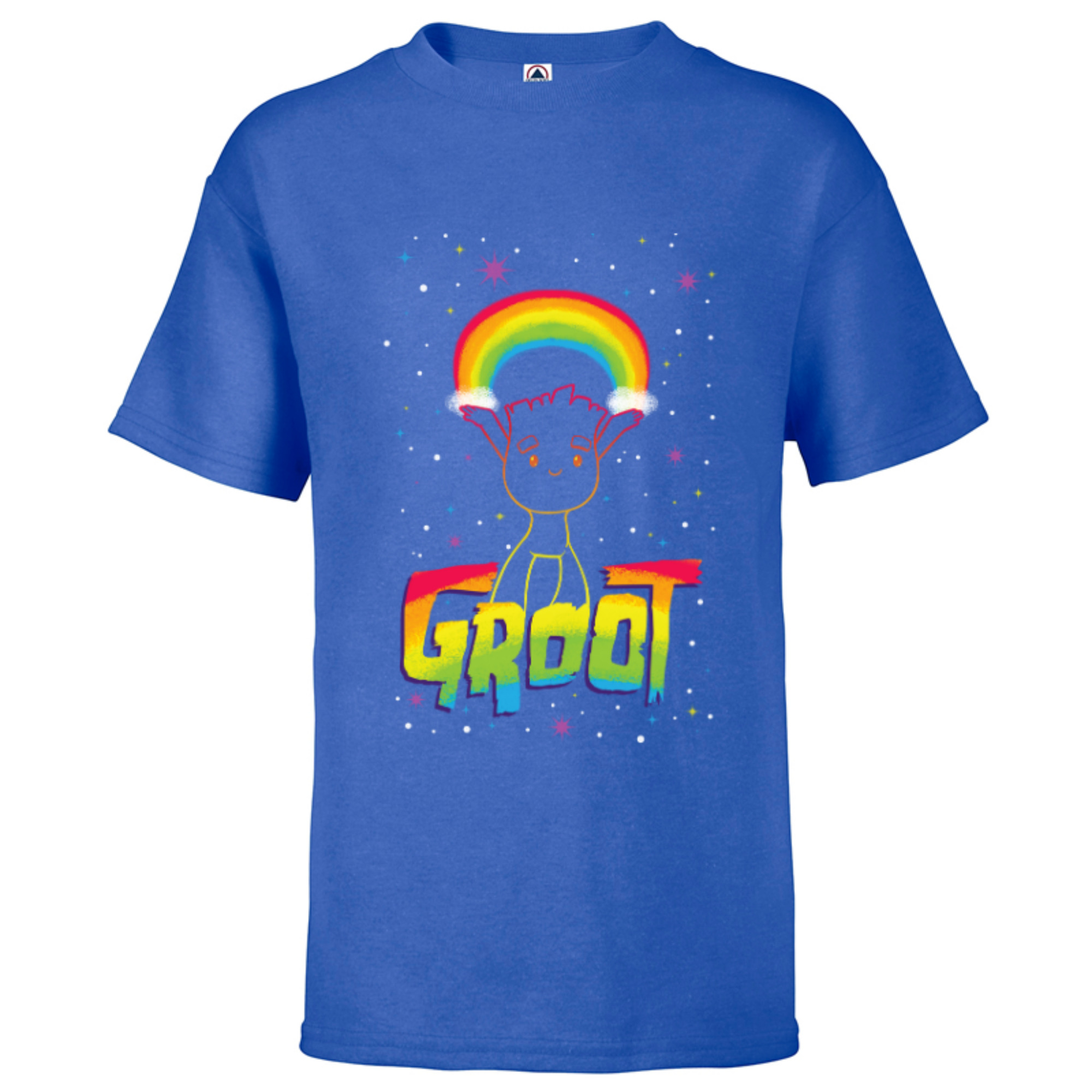 Marvel Groot Rainbow in Space Guardians of the Galaxy - Short Sleeve T ...