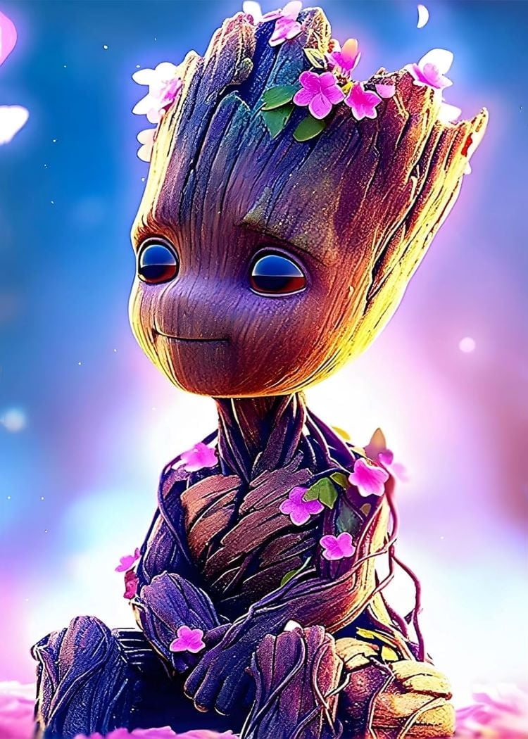 Marvel Groot Rocket Raccoon Guardians of the Galaxy DIY 5D Diamond ...