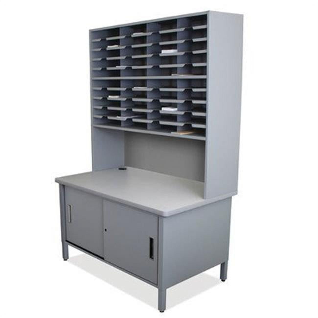 Marvel Office Furniture Mailroom 40 Slot Organizer with Cabinet ...