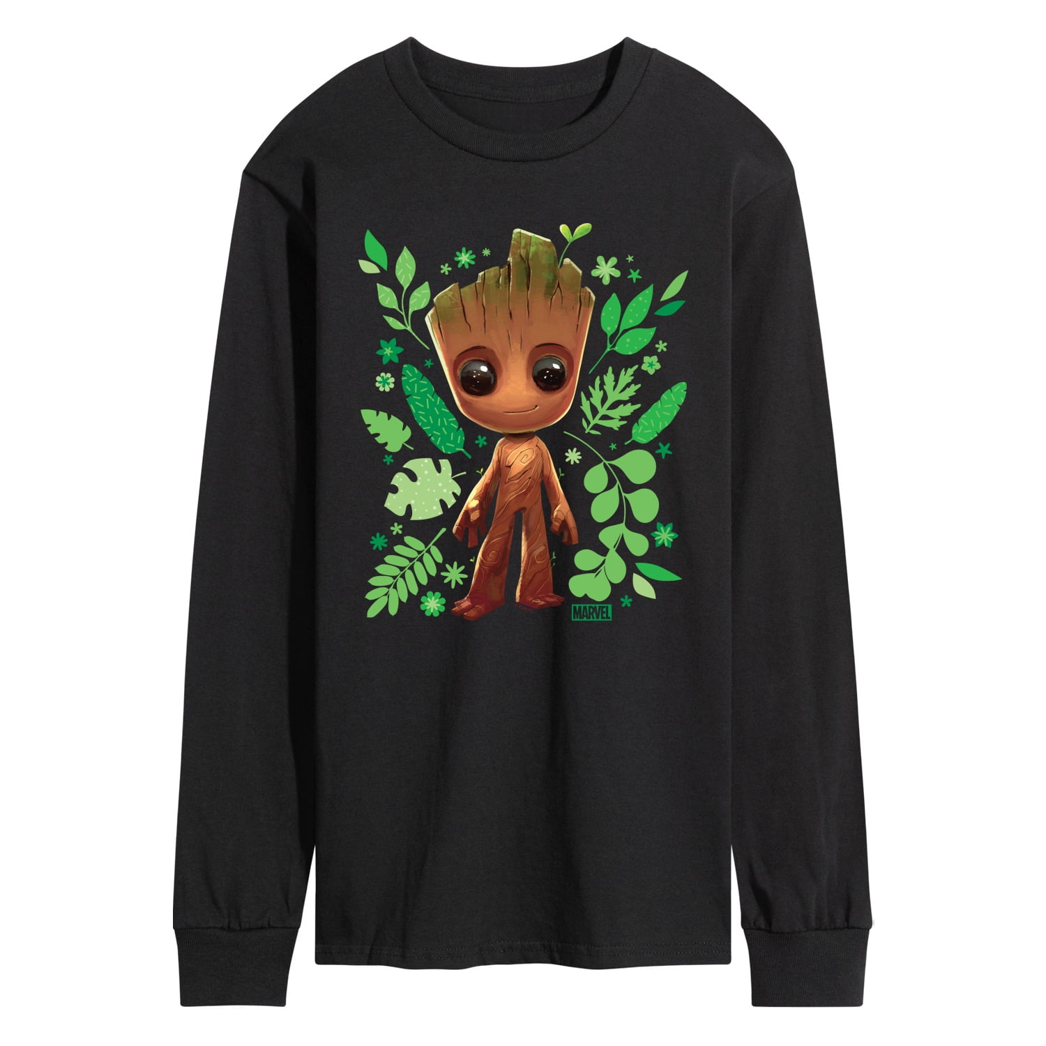 Marvel Guardians of the Galaxy - Baby Groot Leaf - Men's Long Sleeve ...