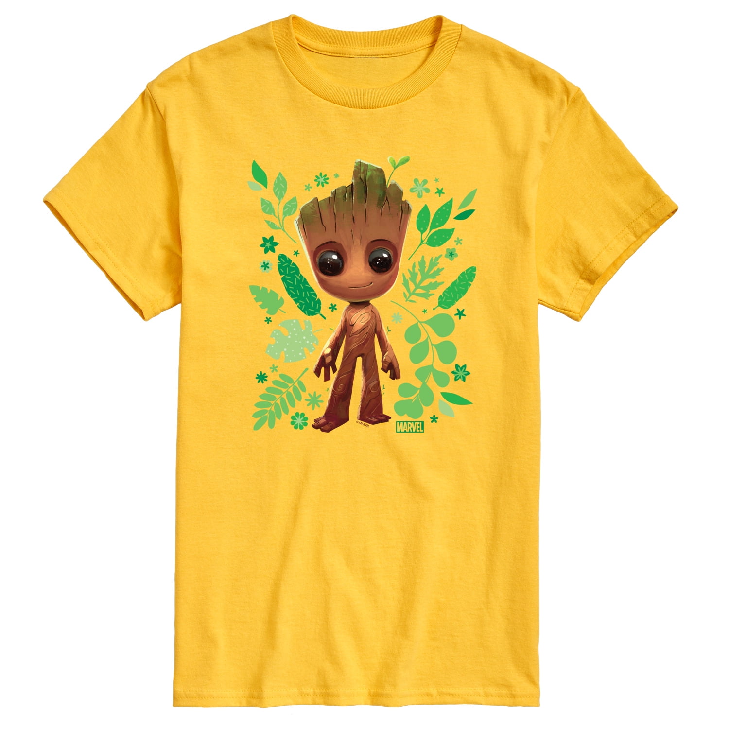Marvel Guardians of the Galaxy - Baby Groot Leaf - Men's Short Sleeve ...