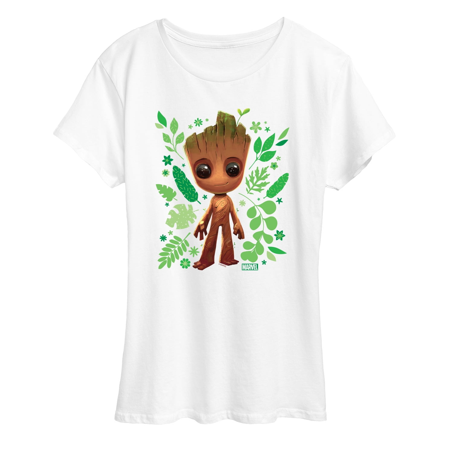 Marvel Guardians of the Galaxy - Baby Groot Leaf - Women's Short Sleeve ...