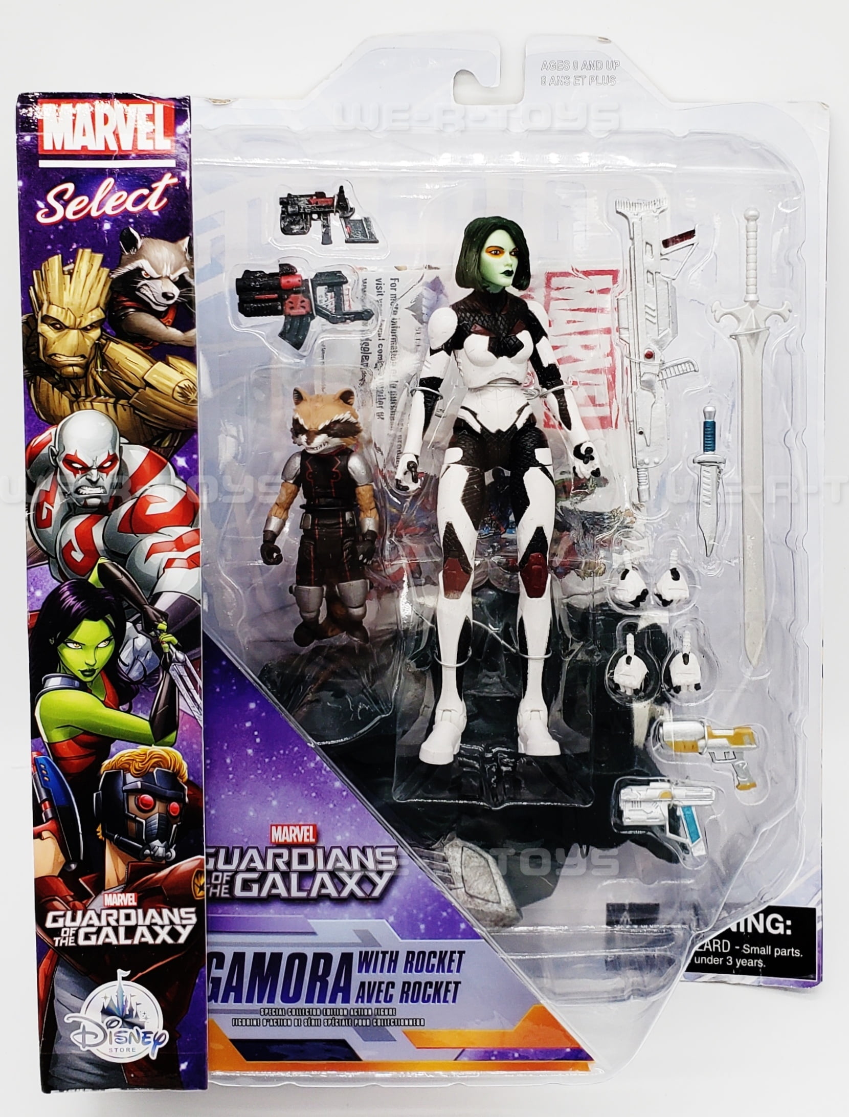 Marvel Guardians of the Galaxy Gamora & Rocket Figures Diamond Select ...