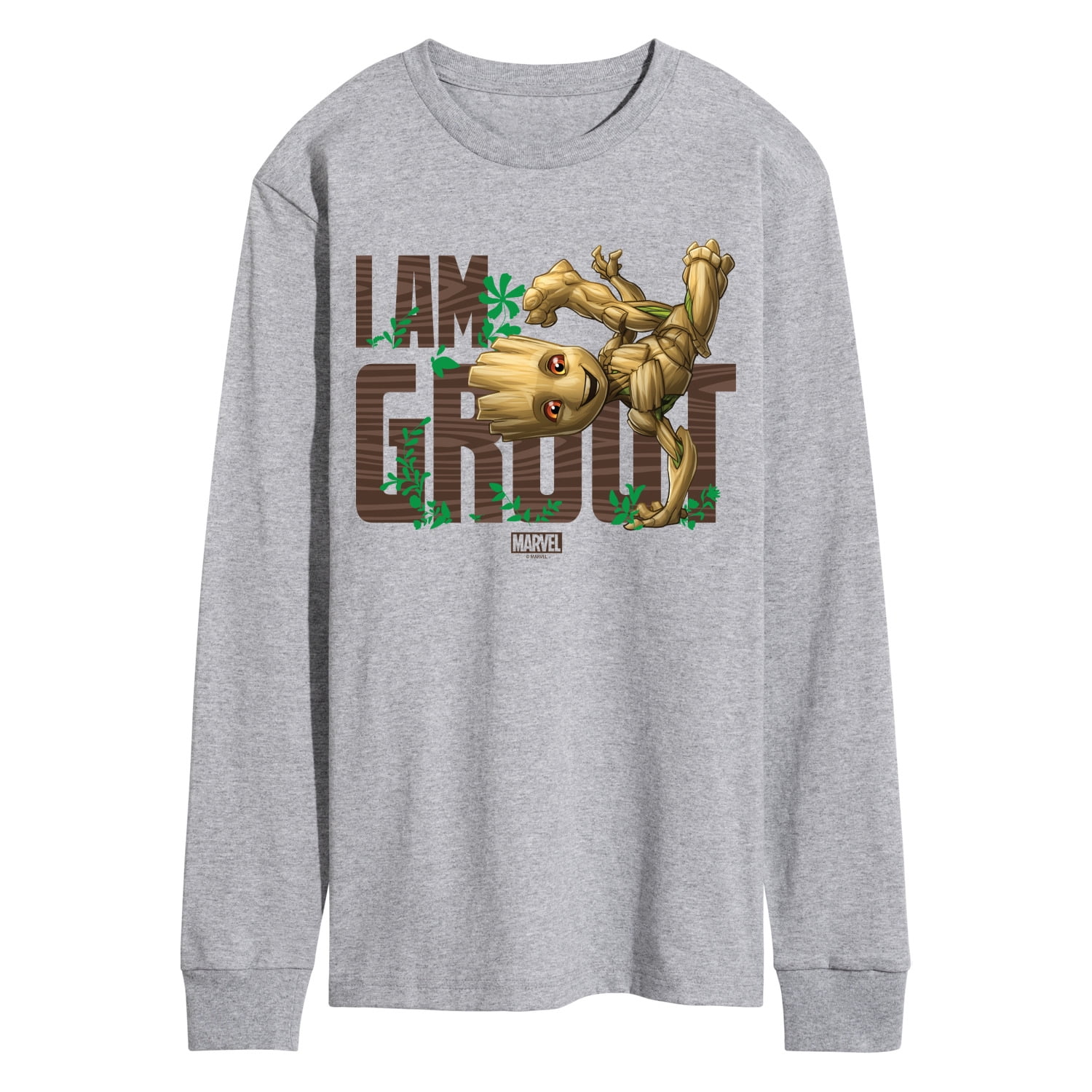 Marvel Guardians of the Galaxy - I Am Groot - Men's Long Sleeve Graphic T-Shirt - Walmart.com