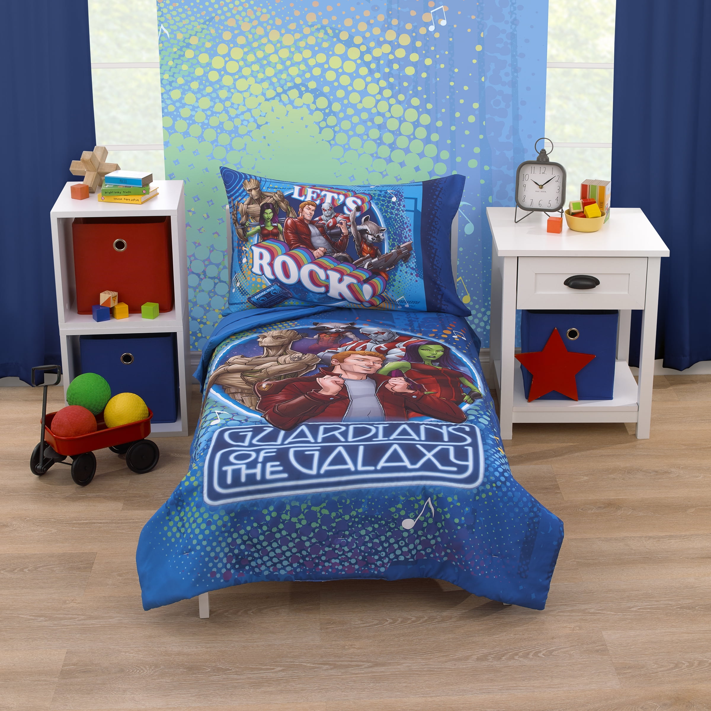 Marvel Guardians of the Galaxy Let's Rock 4 Piece Toddler Bed Set ...