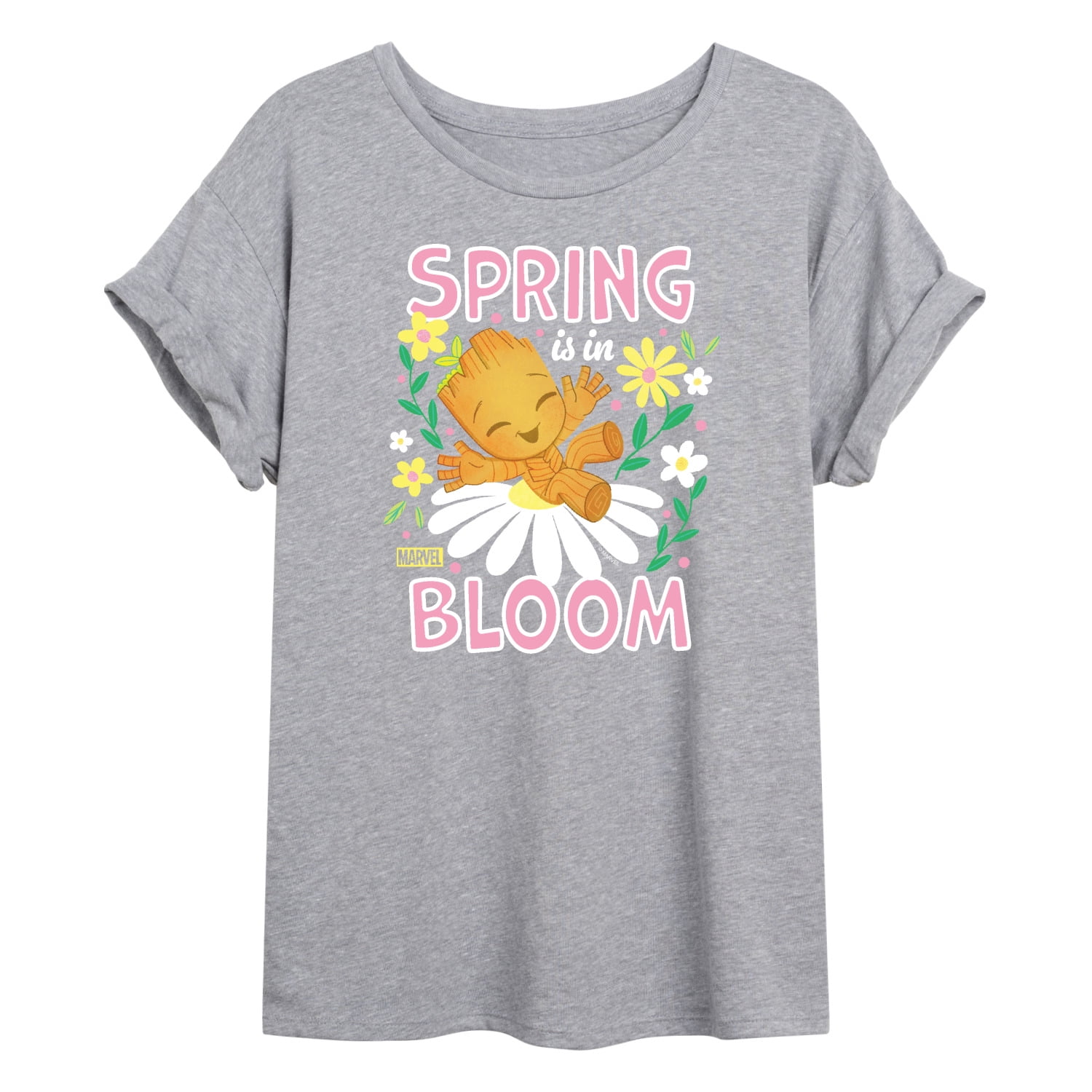 Marvel - Spring Is In Bloom Groot - Women's Oversized Graphic T-Shirt ...