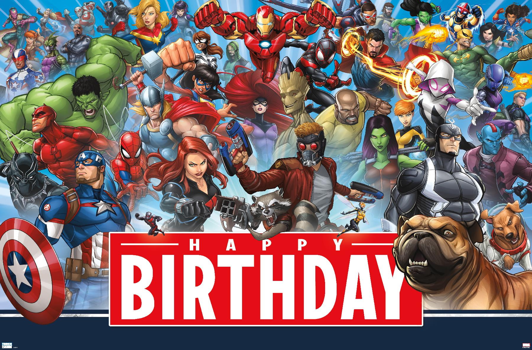 Marvel - Happy Birthday Wall Poster, 22.375" x 34" - Walmart.com