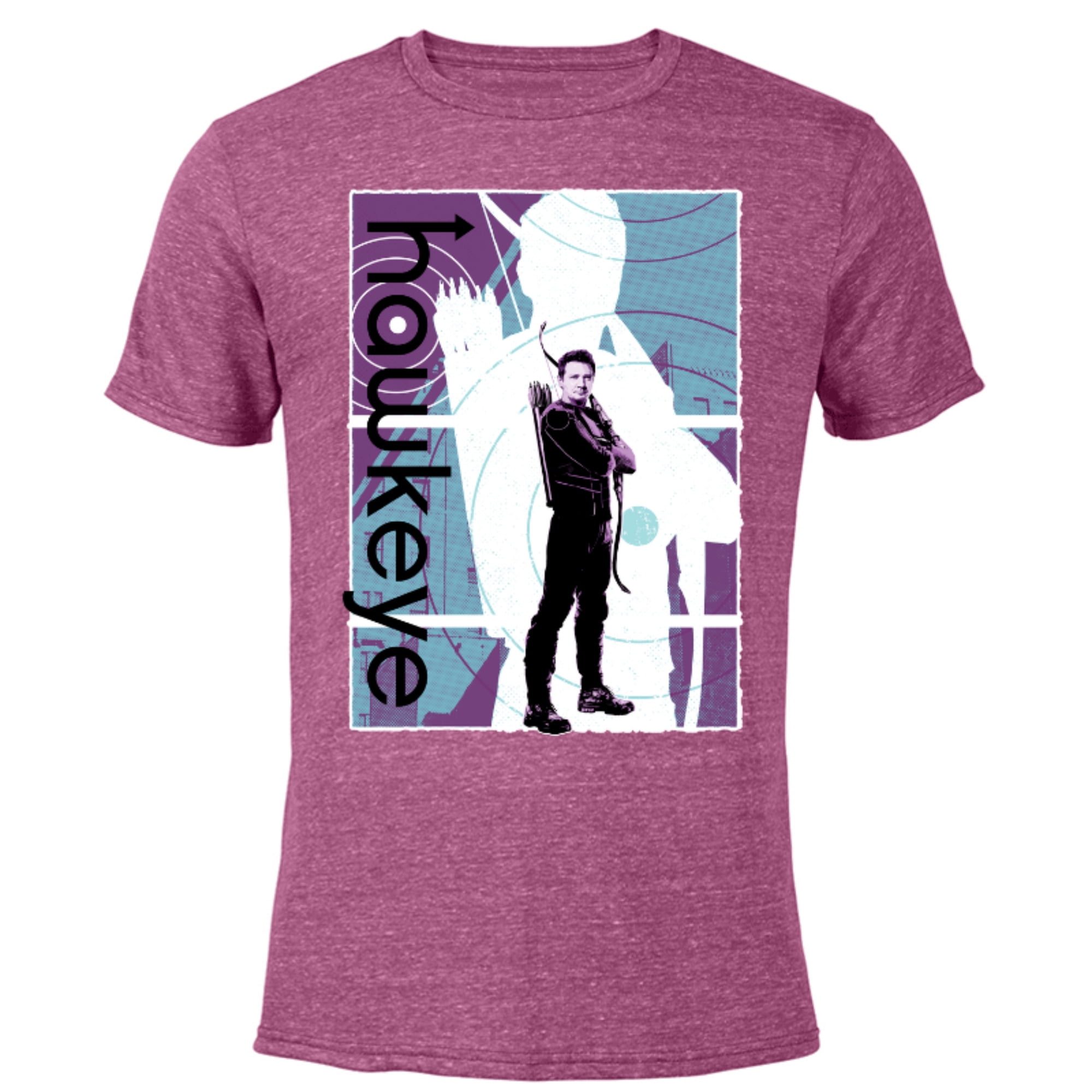 Marvel Hawkeye Clint Barton Halftone Character Poster - Short Sleeve Blended T-Shirt for Adults ...