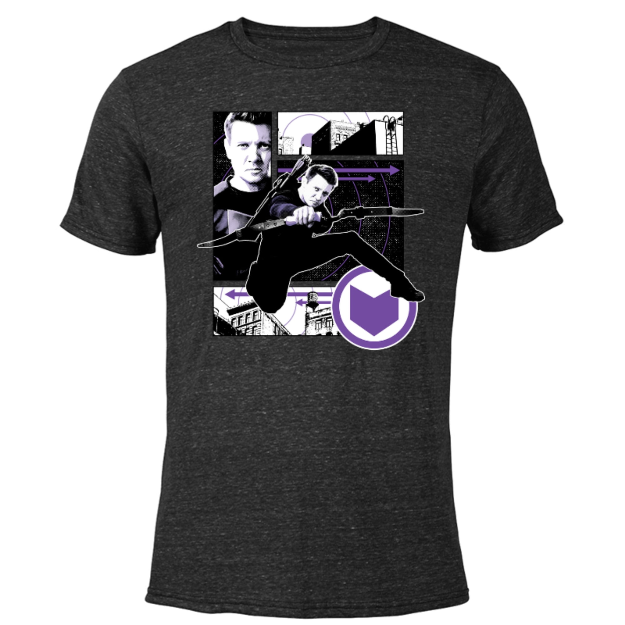 Marvel Hawkeye Clint Barton Target Practice - Short Sleeve Blended T ...
