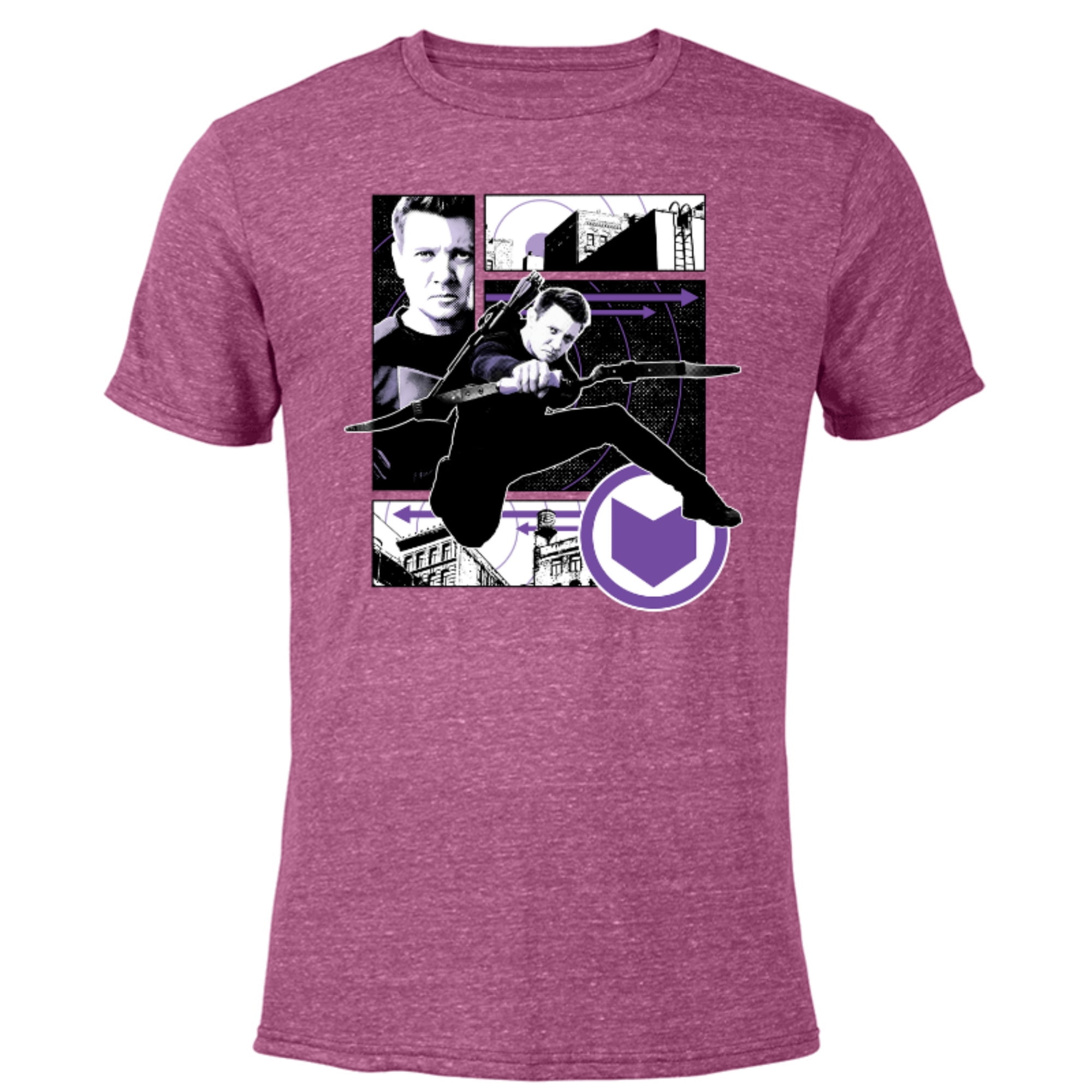 Marvel Hawkeye Clint Barton Target Practice - Short Sleeve Blended T ...